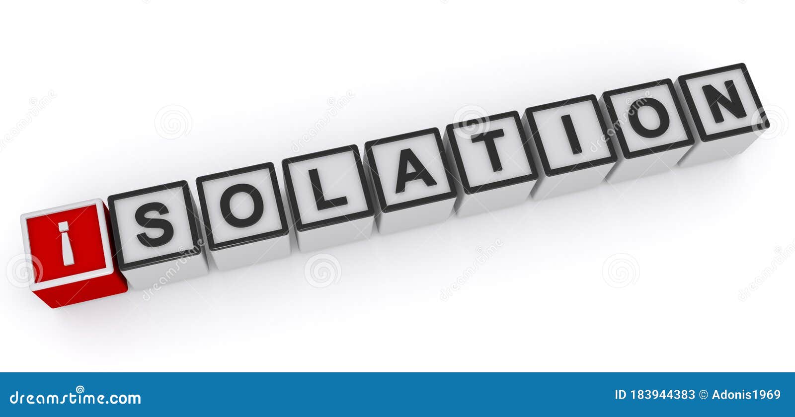 Isolation word blocks stock image. Image of abstract - 183944383