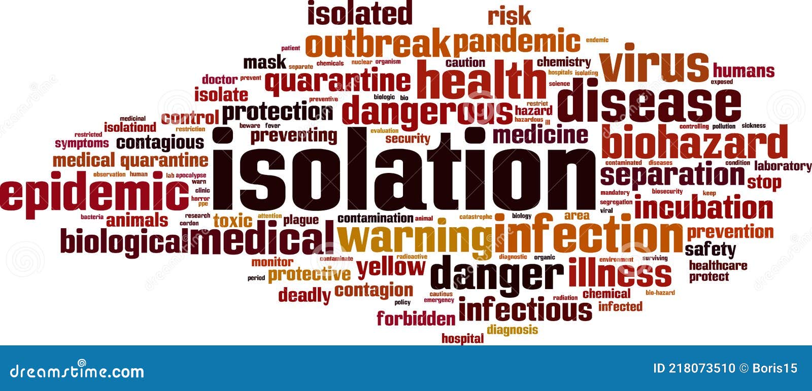 Isolation word cloud stock vector. Illustration of isolation - 218073510