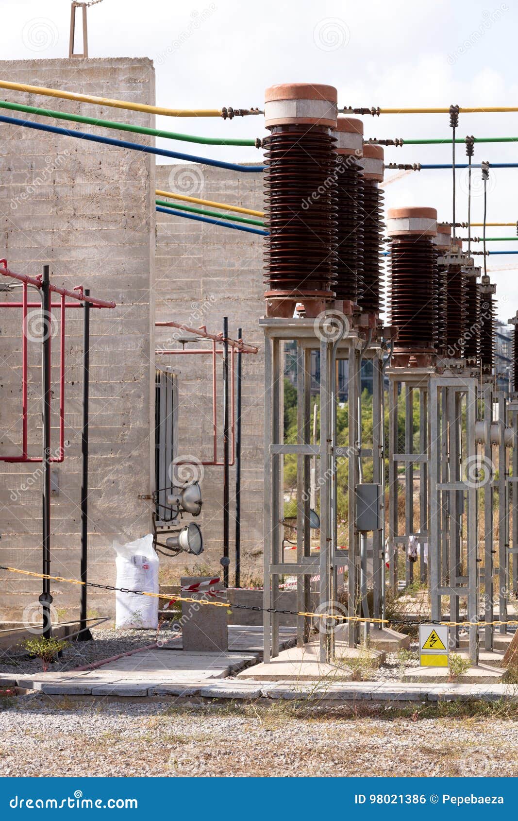 Isolators in High Voltage Installation Stock Photo - Image of amperage ...