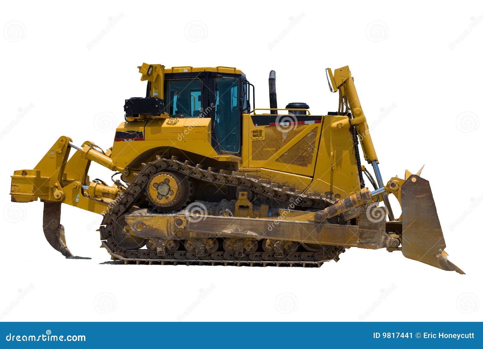 Isolement de bouteur image stock. Image du chargeur, position - 9817441