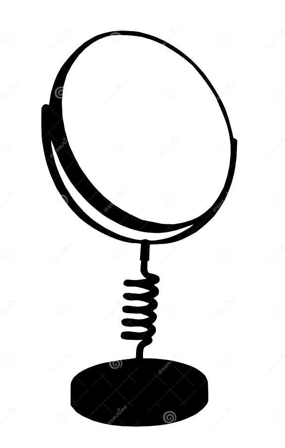 Isolement De Silhouette De Miroir De Tableau De Rectification ...