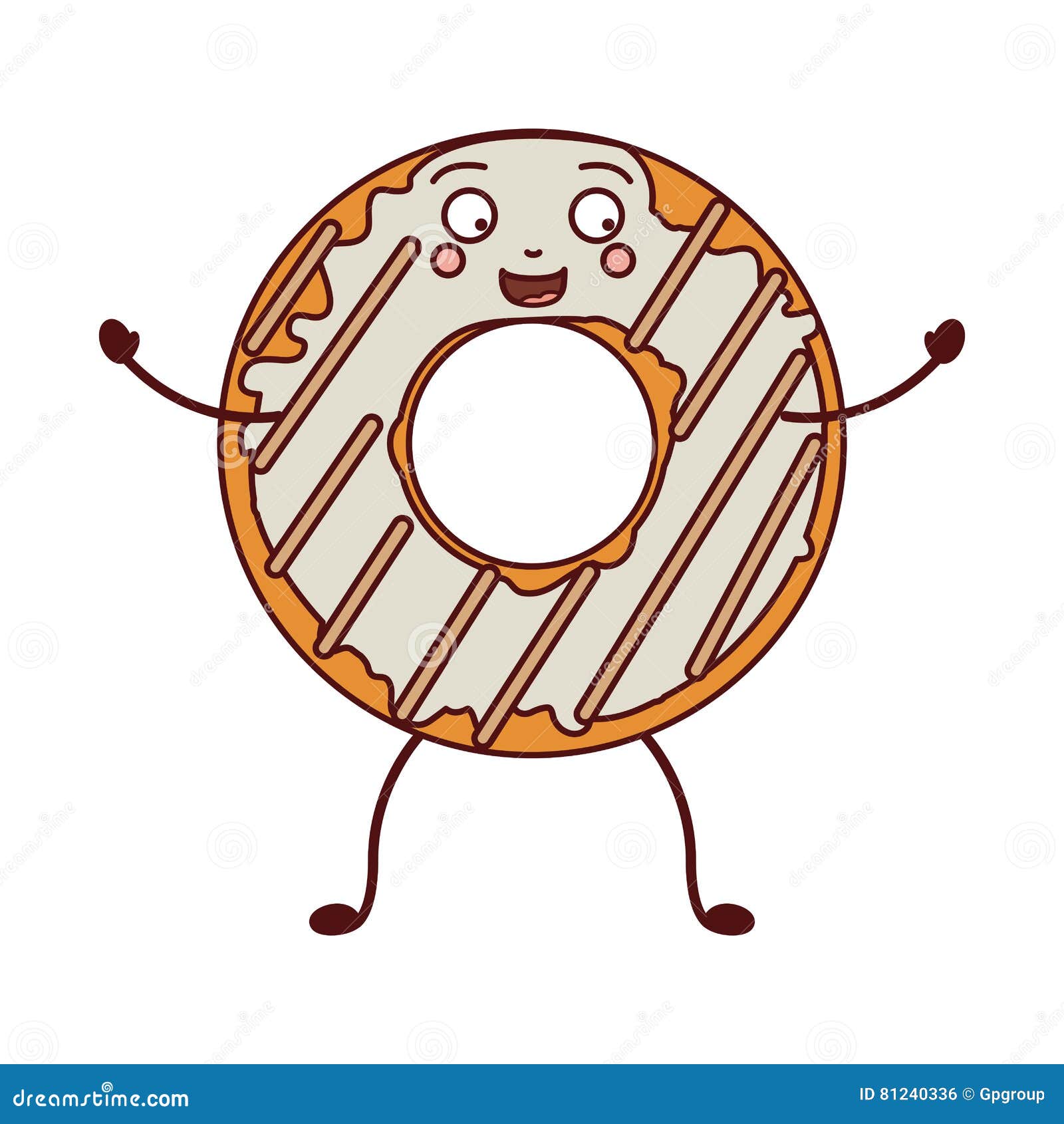 Isolerad Munk Dekorerad Design Stock Illustrationer - Illustration av ...