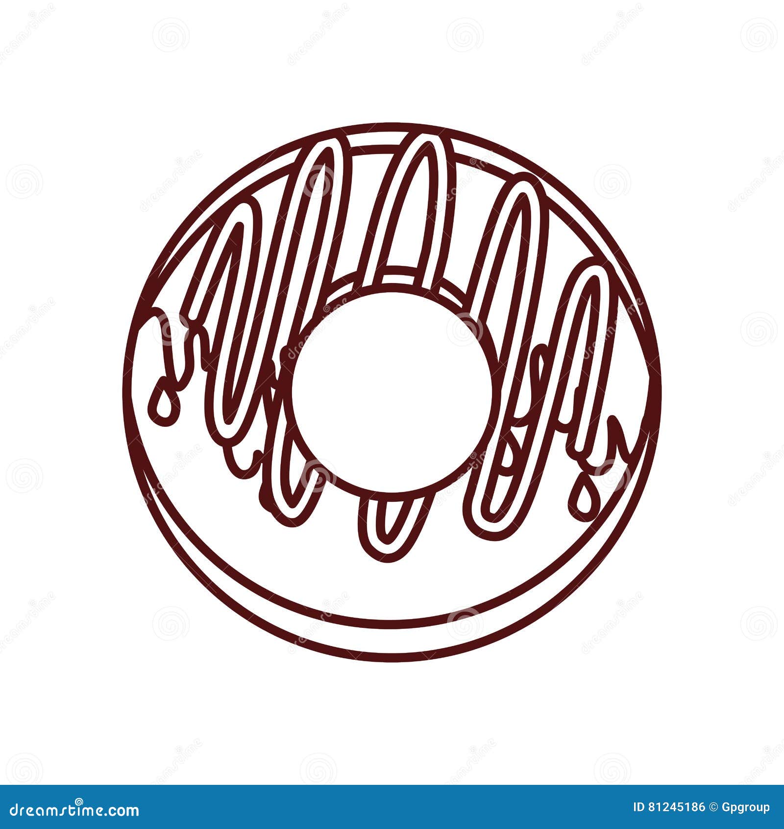 Isolerad Munk Dekorerad Design Vektor Illustrationer - Illustration av ...