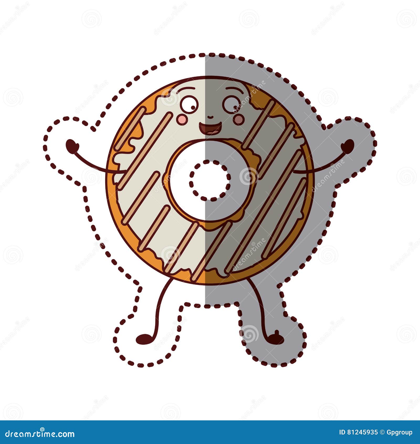 Isolerad Munk Dekorerad Design Vektor Illustrationer - Illustration av ...