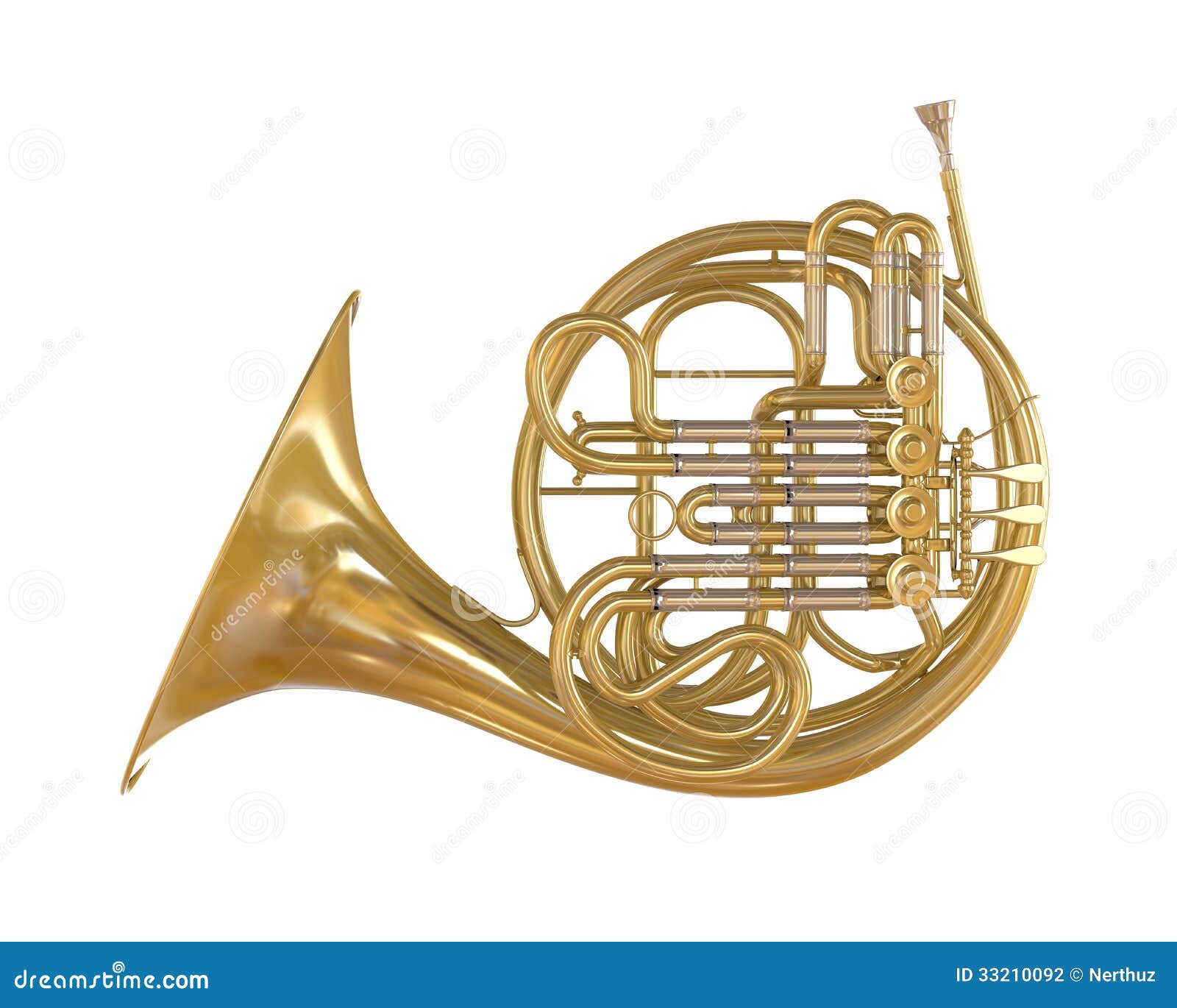 Isolerad valthorn stock illustrationer. Illustration av musik - 33210092