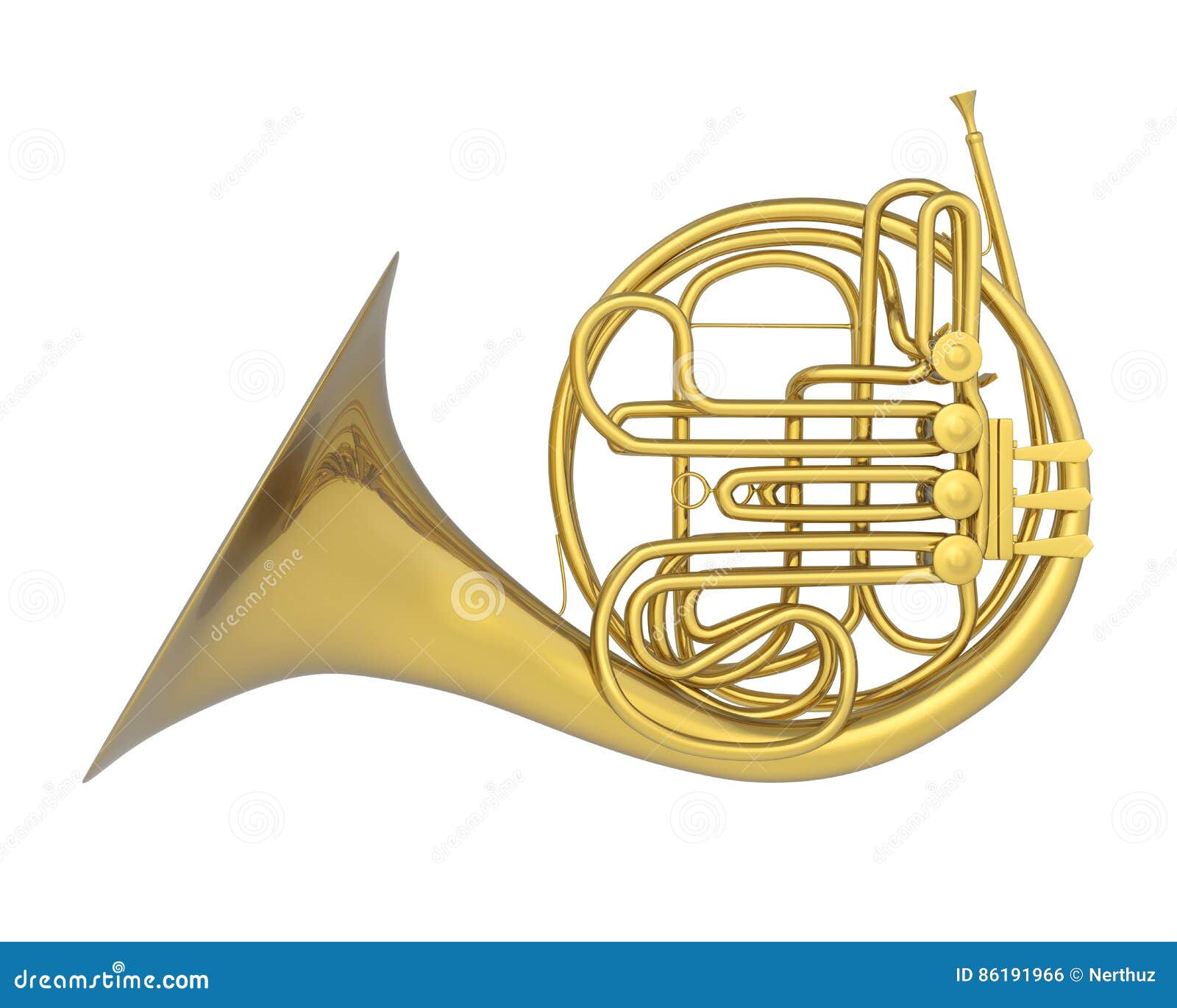 Isolerad valthorn stock illustrationer. Illustration av musik - 86191966