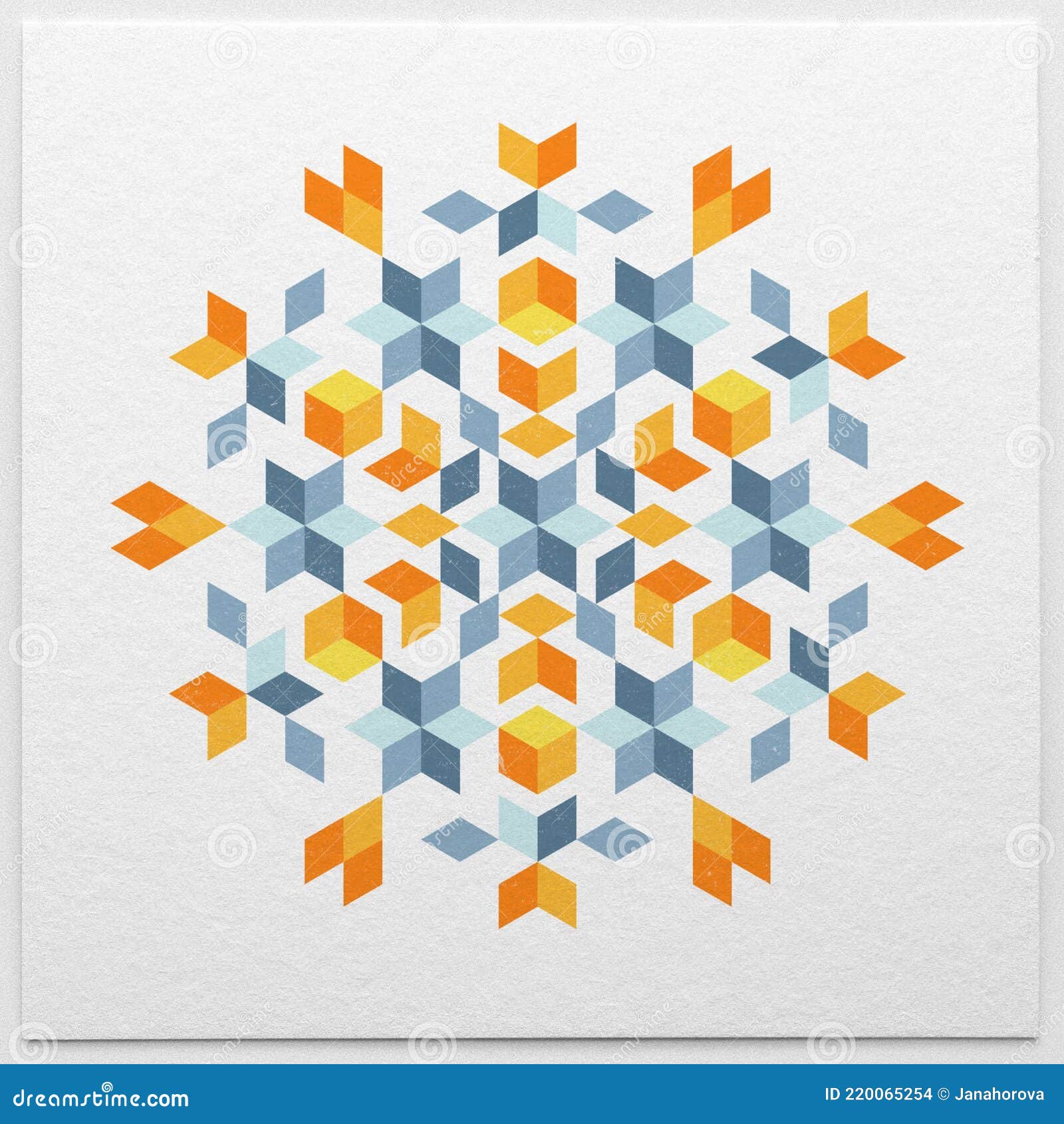 Isometric abstract art stock illustration. Illustration of brick ...