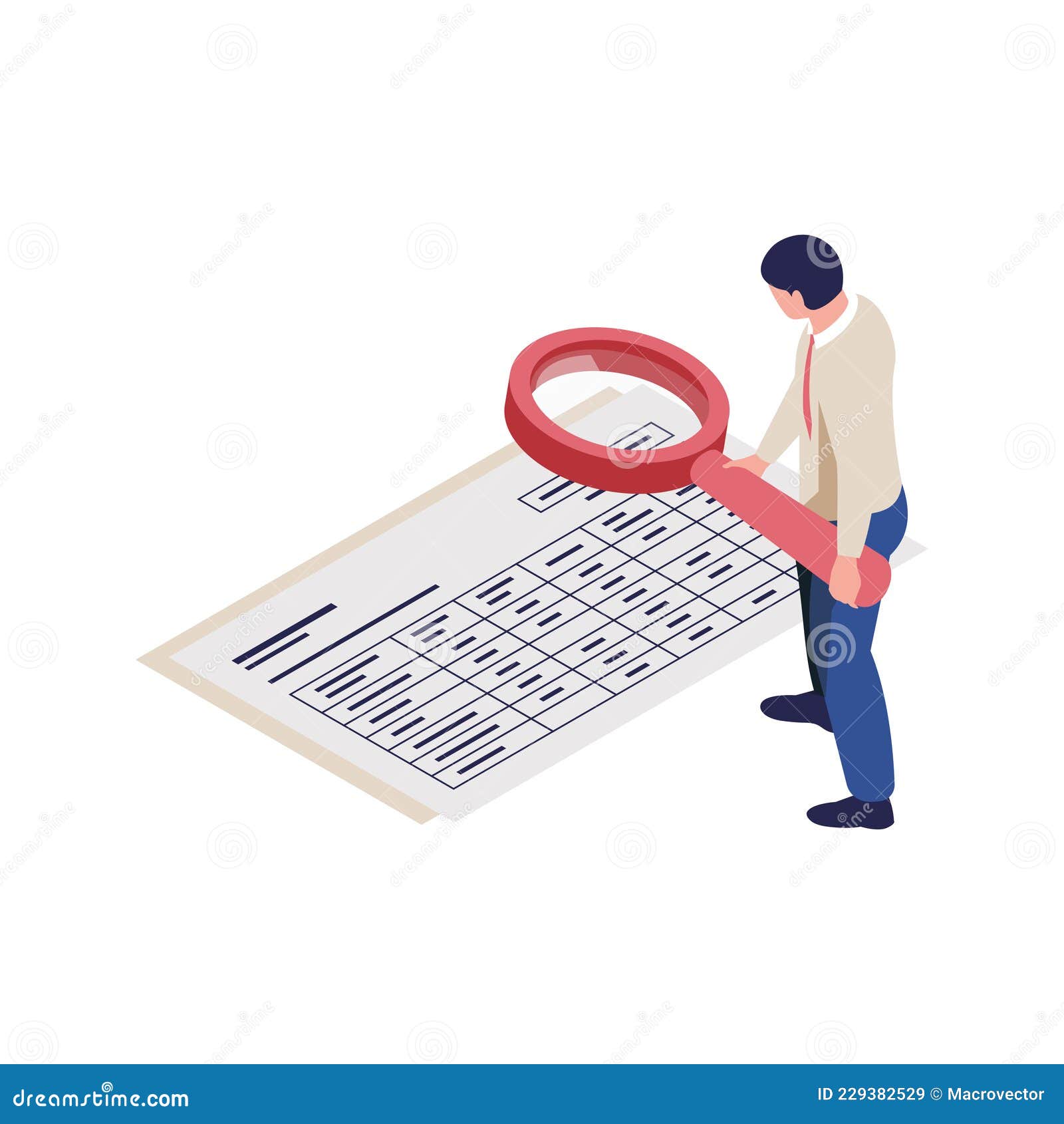 Isometric Accounting Icon stock vector. Illustration of management ...