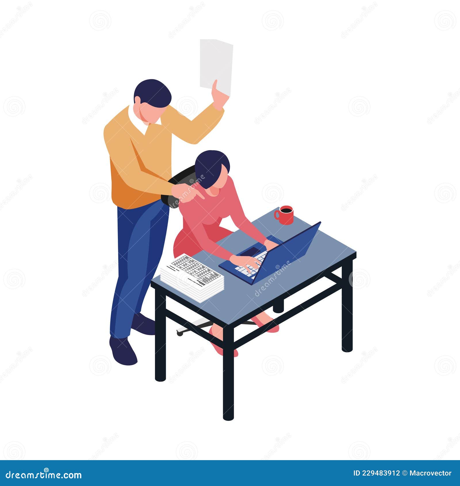 Isometric Accounting Icon stock vector. Illustration of accounting ...