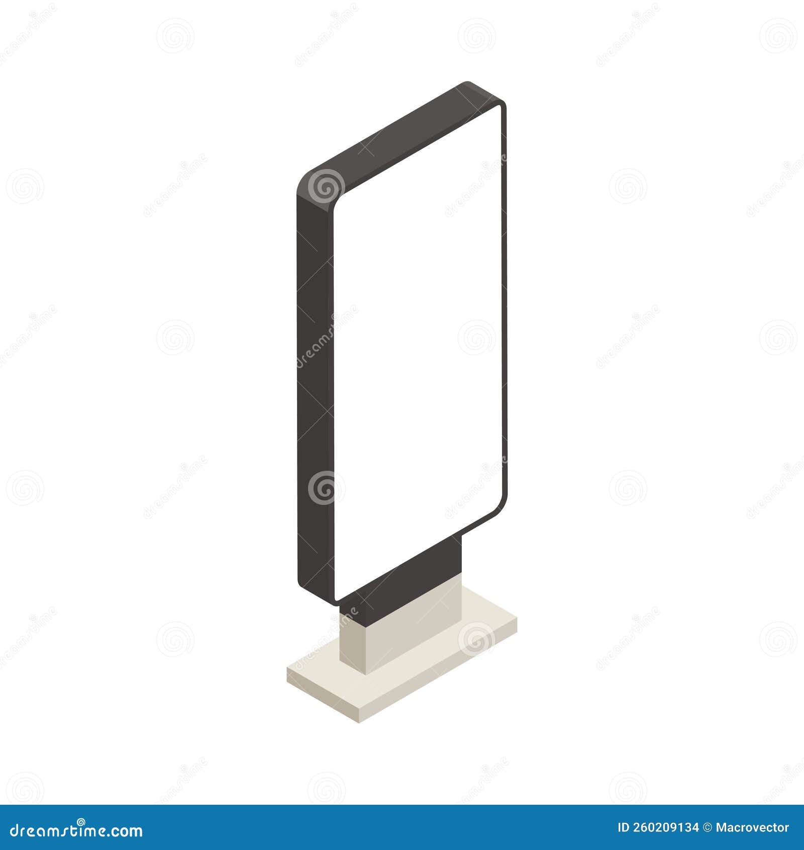 Isometric Advertising Panel Stock Vector - Illustration of exterior ...