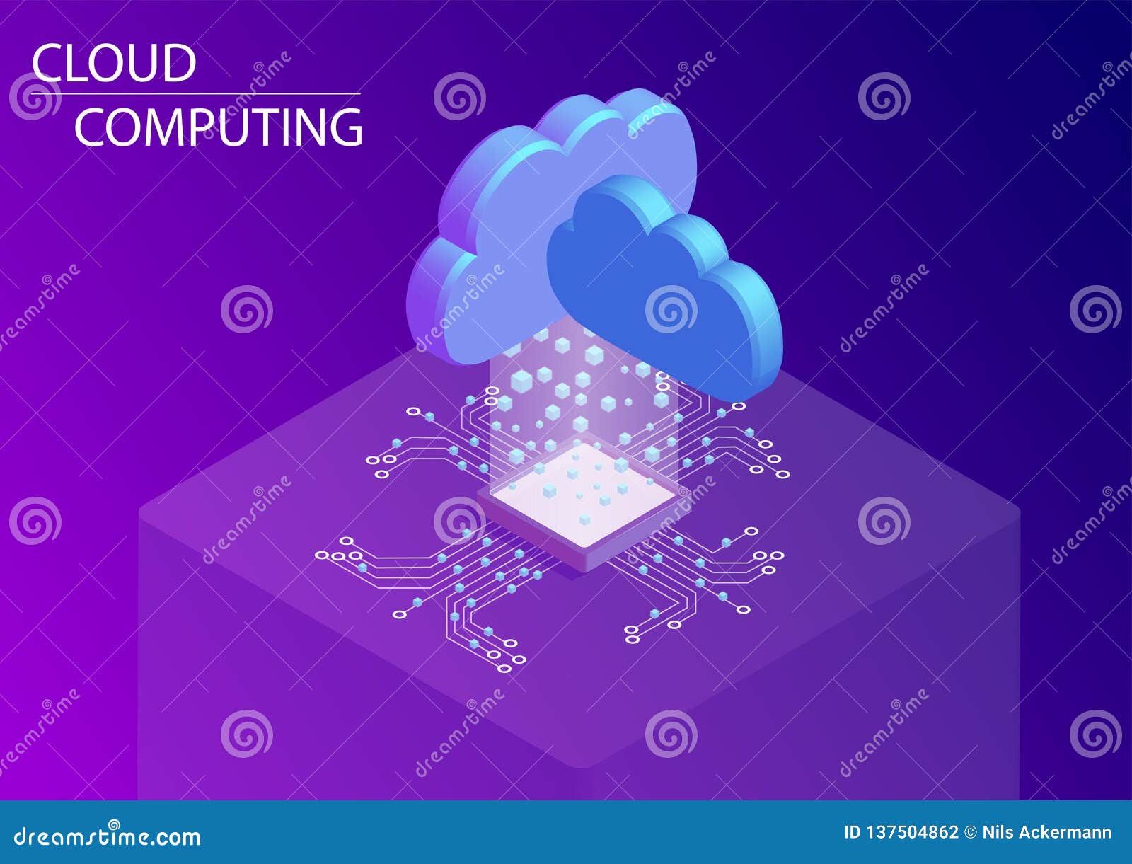 Cloud Computing and As a Service Concept. 3d Isometric Vector Illustration Stock Vector ...