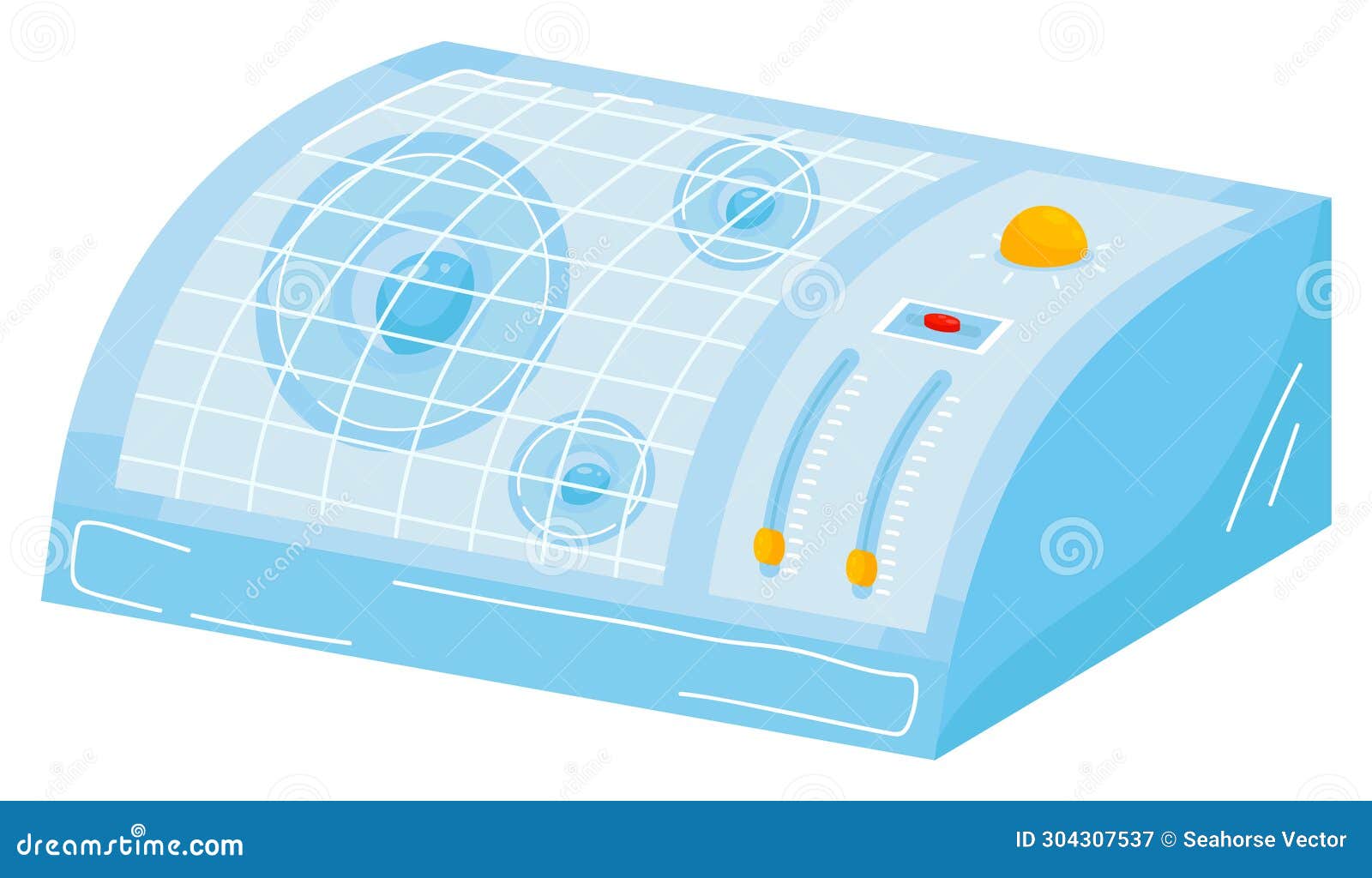 Isometric Air Conditioner Unit with Dials and Grid. Climate Control ...