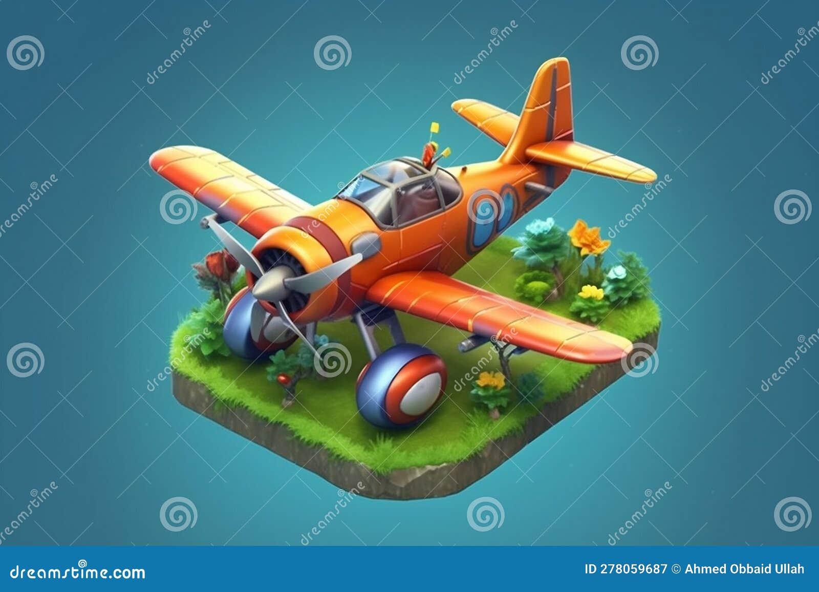 Isometric Aircraft for Game Asset. Generative Ai Stock Illustration ...