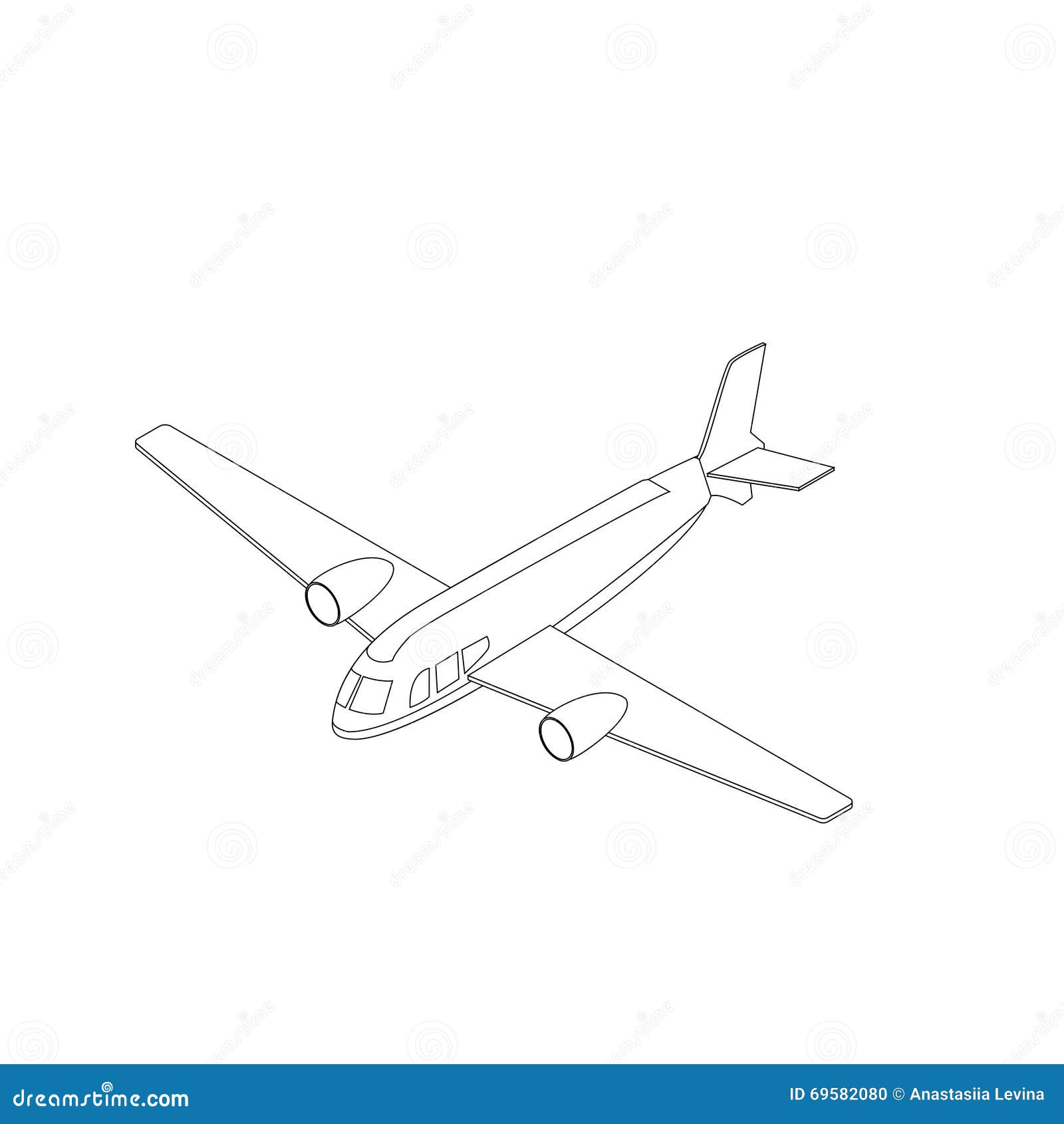 Isometric Six Airplane Set In Vector. Jet Clipart | CartoonDealer.com ...