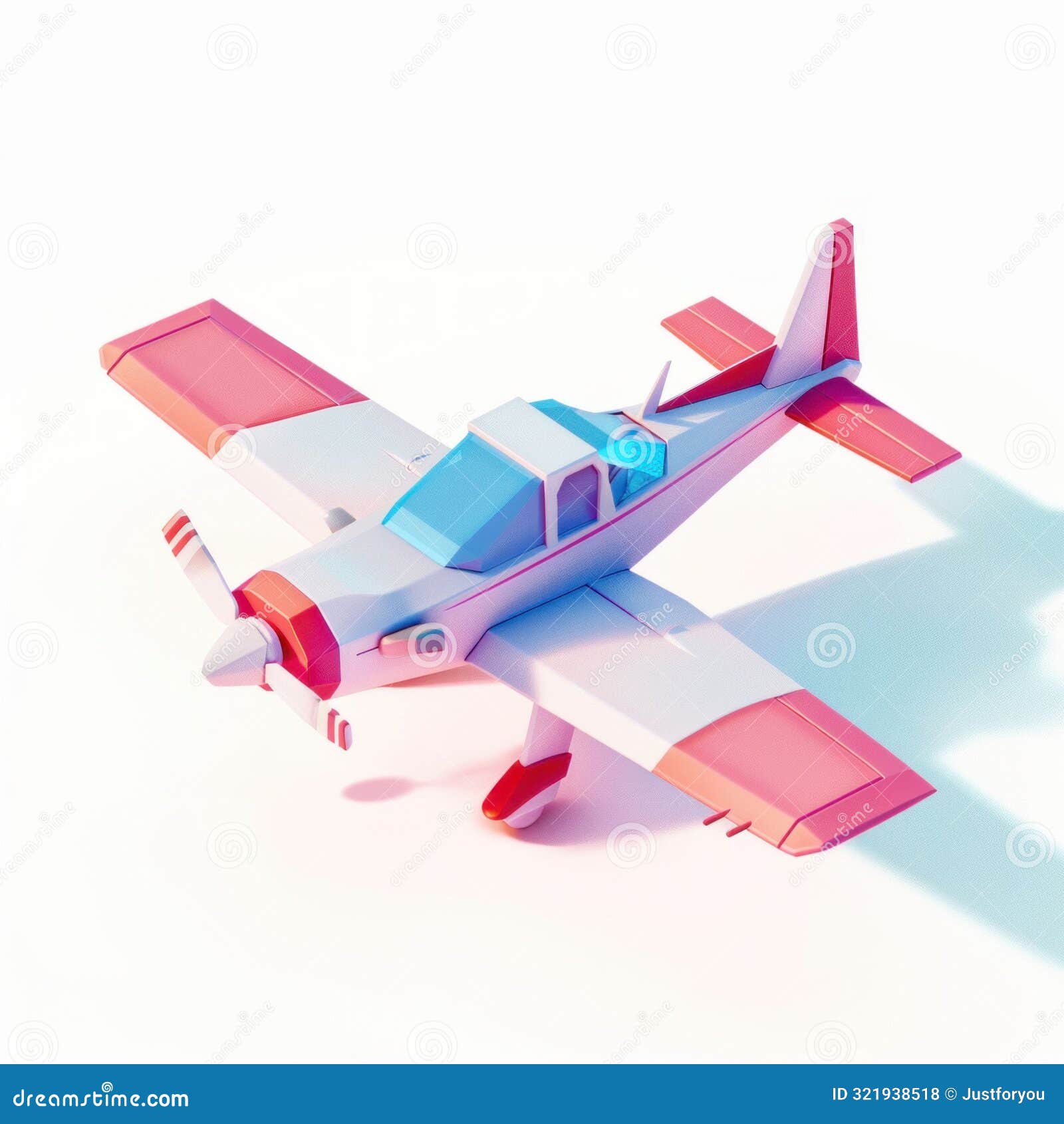 Isometric Airplane Icon on White Background. Generative Ai Stock ...