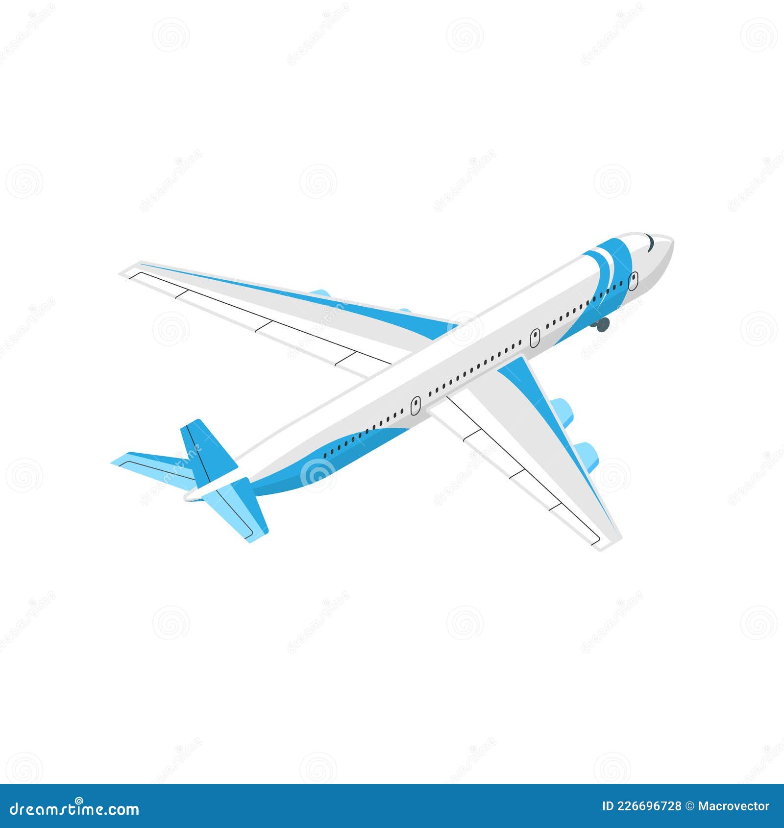 Isometric Airplane Illustration Stock Vector - Illustration of airplane ...
