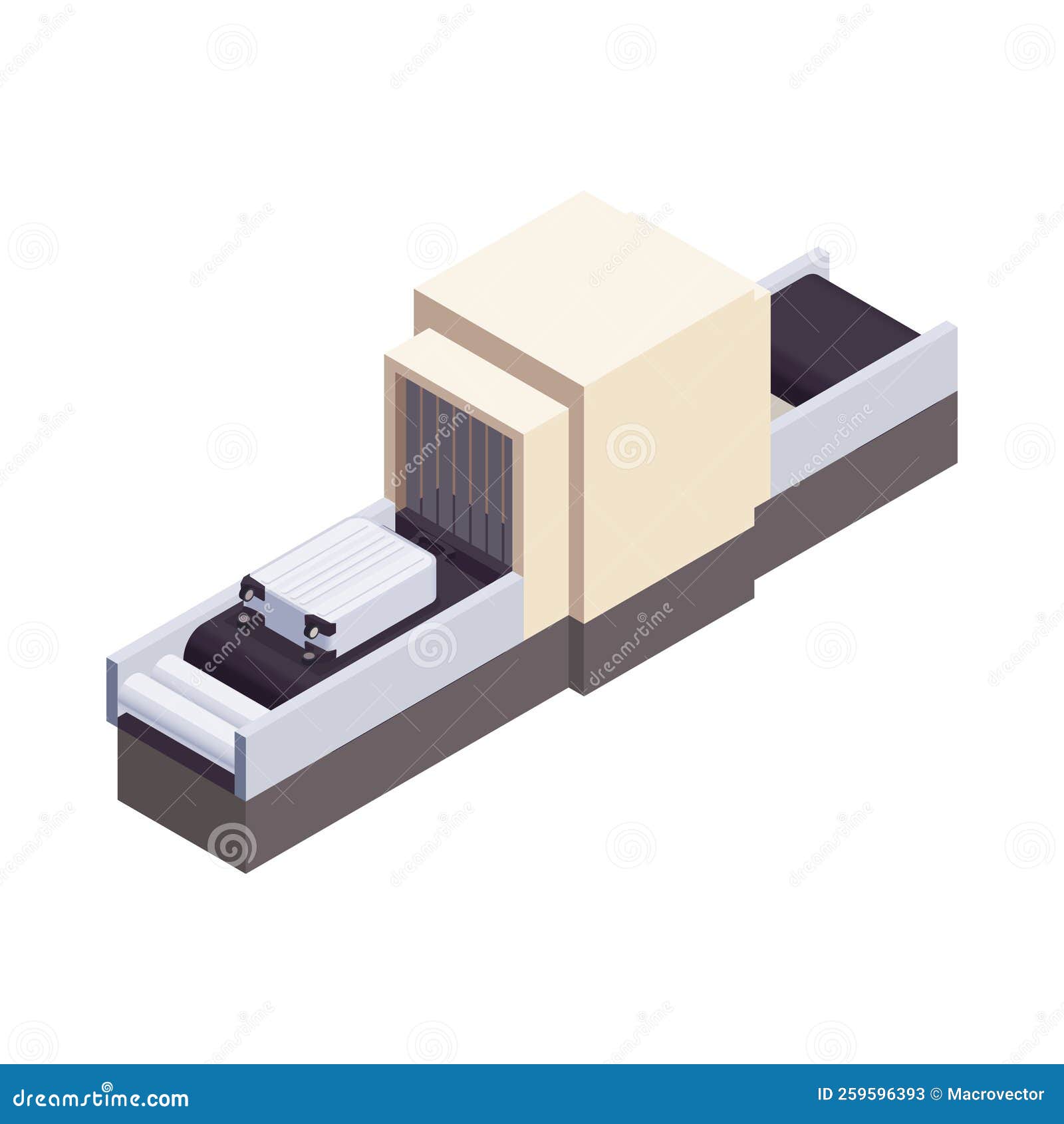 Isometric Airport Scanner stock illustration. Illustration of transport ...