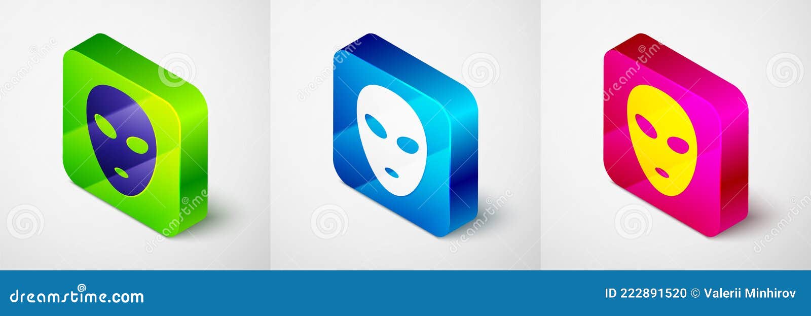 Isometric Alien Icon Isolated on Grey Background. Extraterrestrial ...