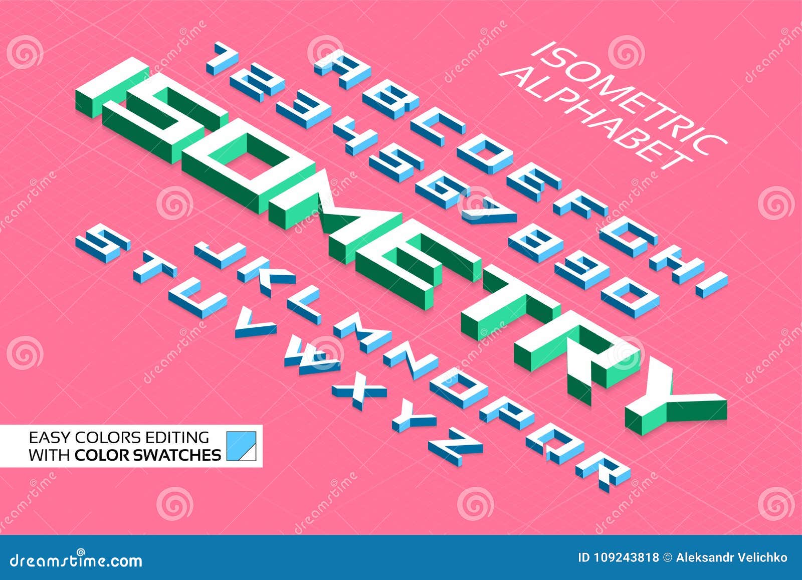 Isometric Alphabet. 3d Letters and Numbers Stock Vector - Illustration ... Isometric Alphabet. 3d Letters and Numbers Stock Vector - Illustration ...