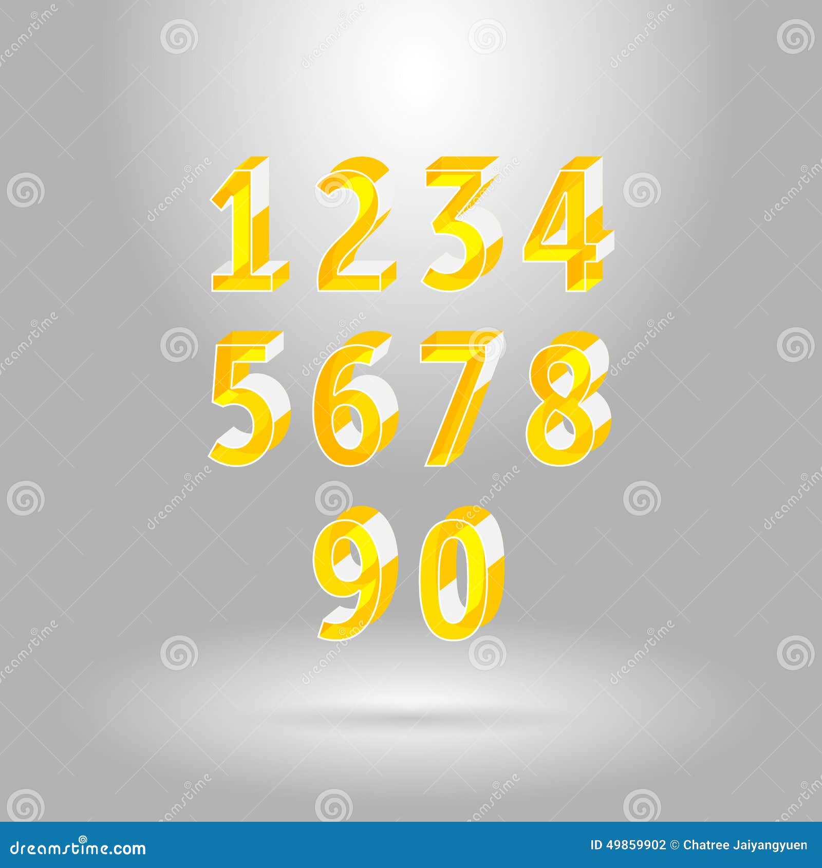 Isometric Alphabet Font.Numbers Set 0-9 Stock Vector - Illustration of ...