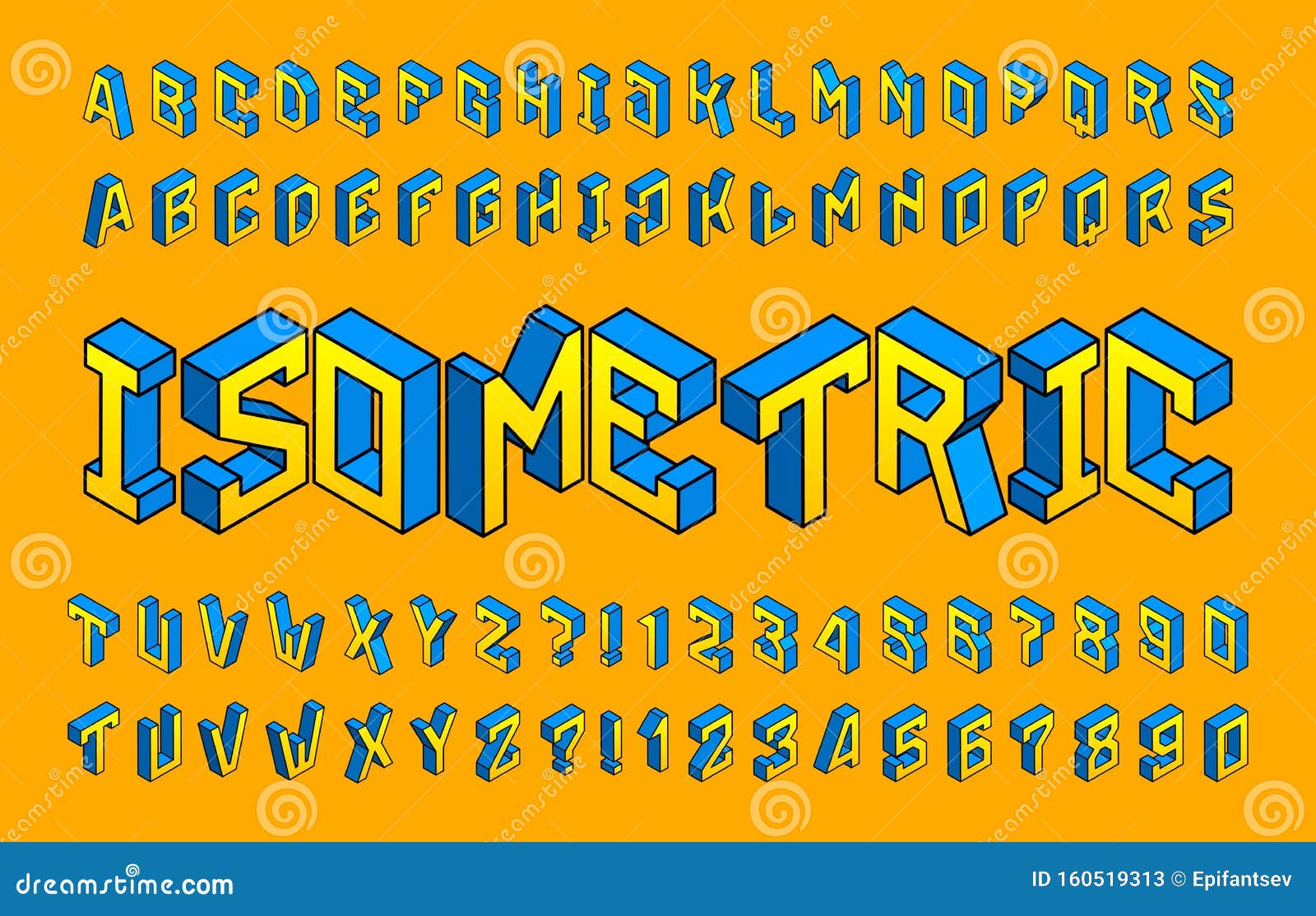 Isometric Alphabet Font. Simple 3d Geometric Letters and Numbers Stock ... Isometric Alphabet Font. Simple 3d Geometric Letters and Numbers Stock ...