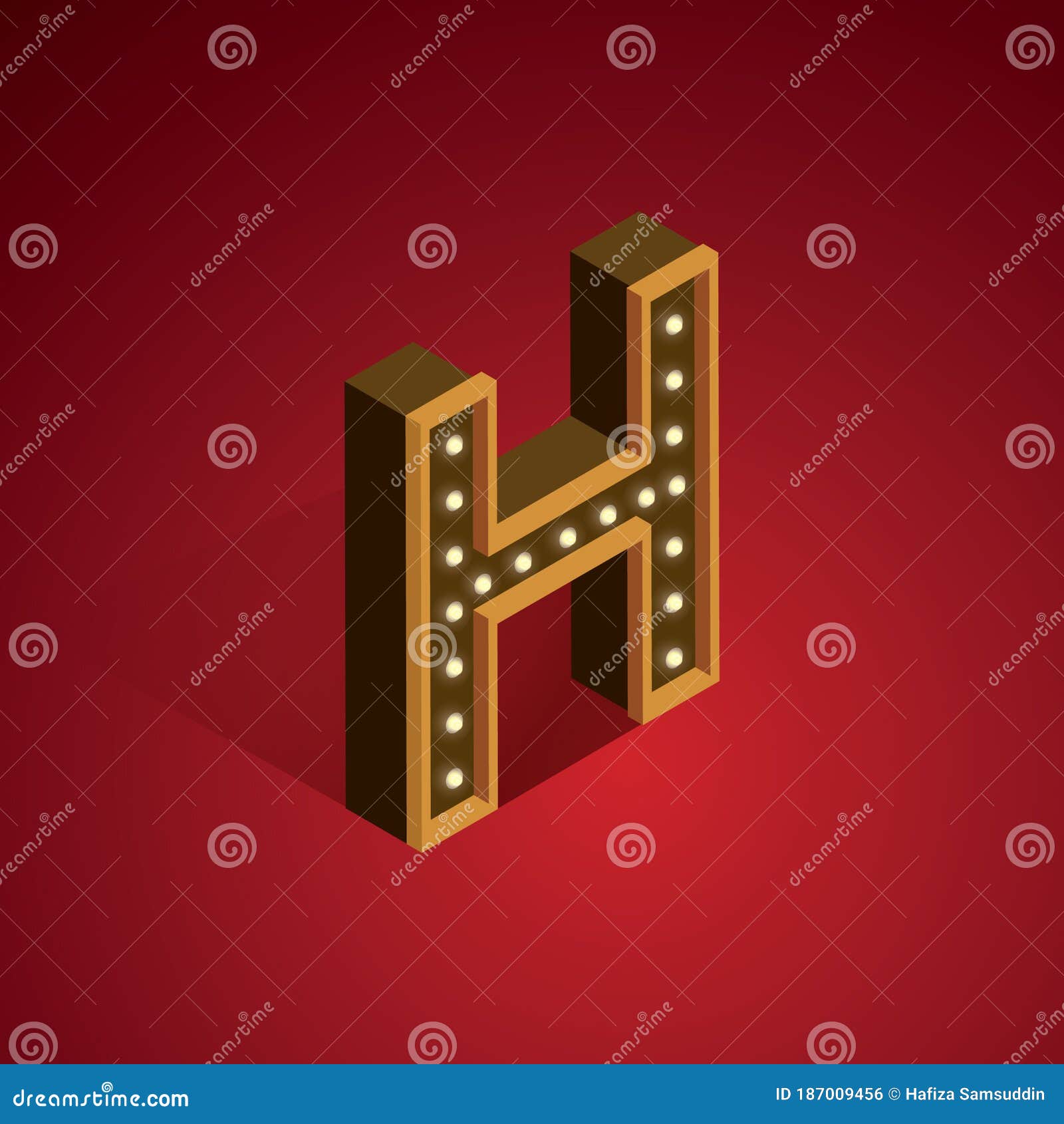 Isometric Alphabet H. Vector Illustration Decorative Design Stock ...