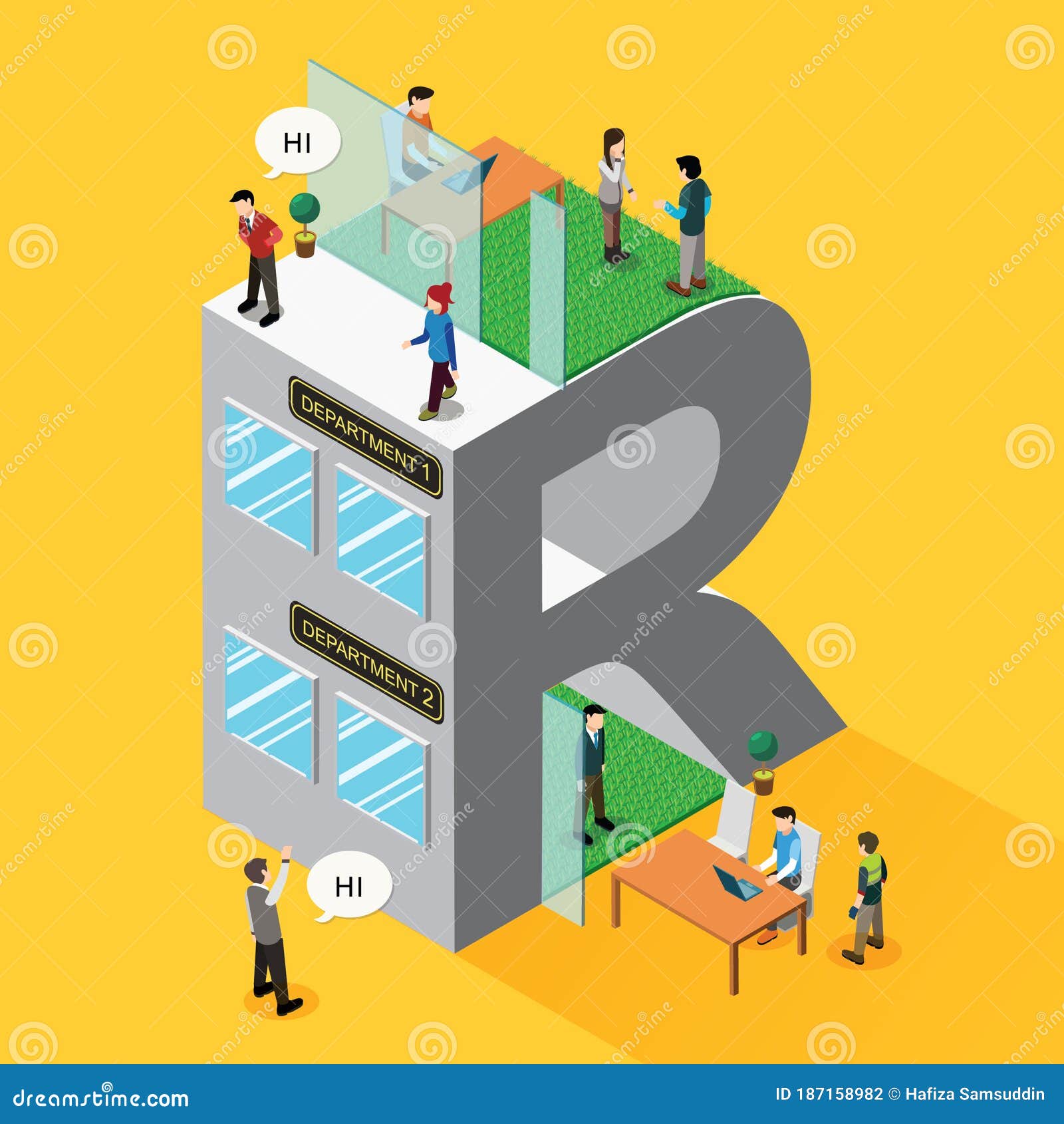 Isometric Alphabet R. Vector Illustration Decorative Design Stock ...