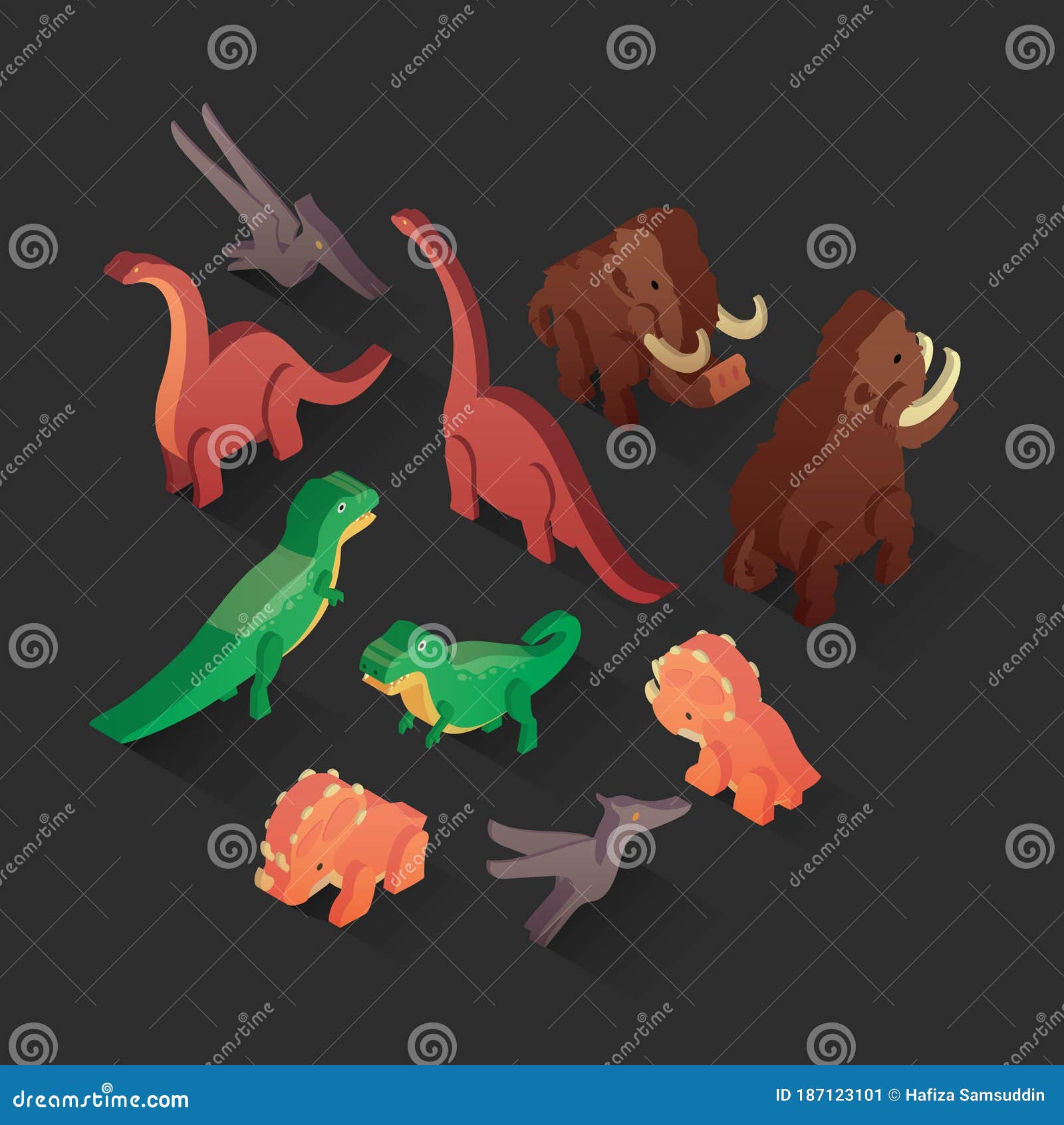 Isometric Animals. Vector Illustration Decorative Design Stock Vector ...