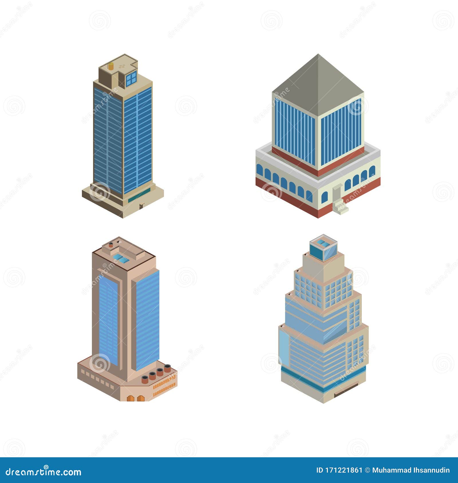 Isometric Apartment Building Stock Vector - Illustration of ...