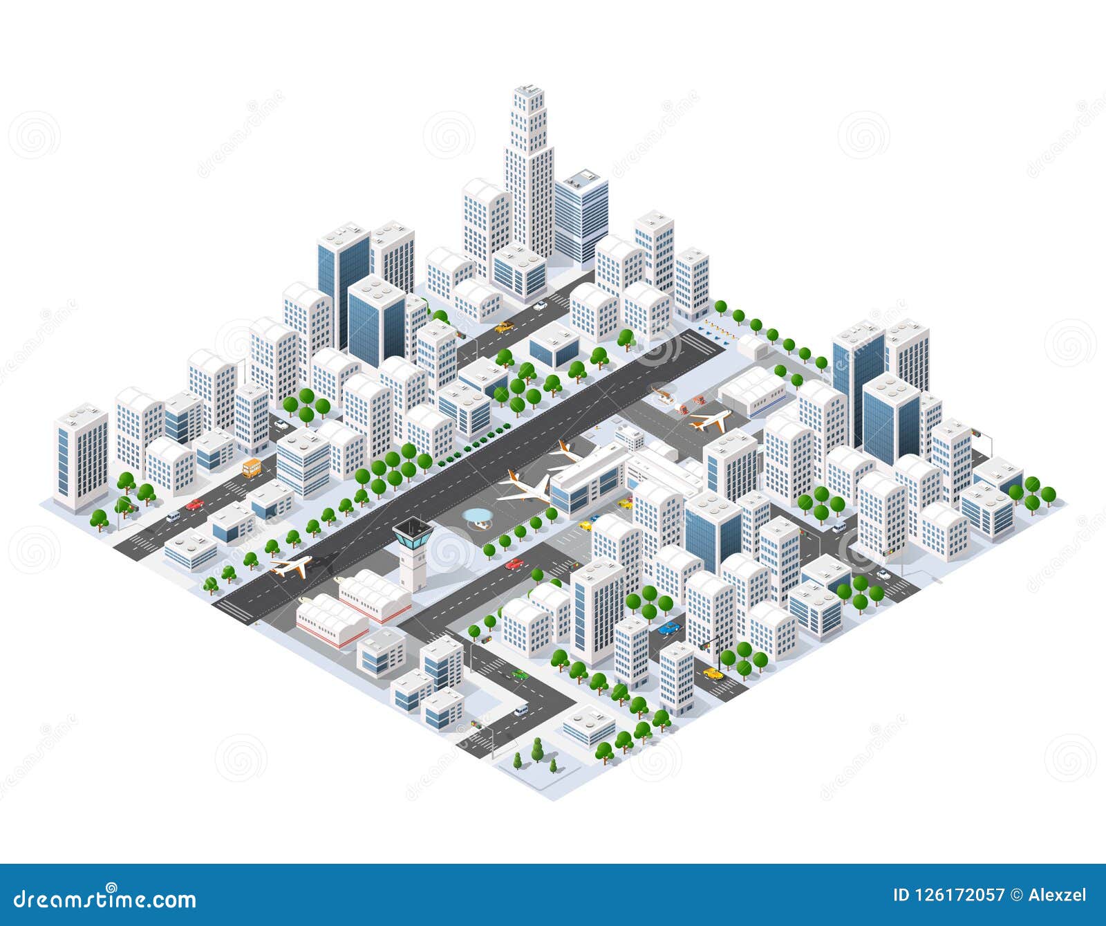 Isometric area landscape stock vector. Illustration of abstract - 126172057