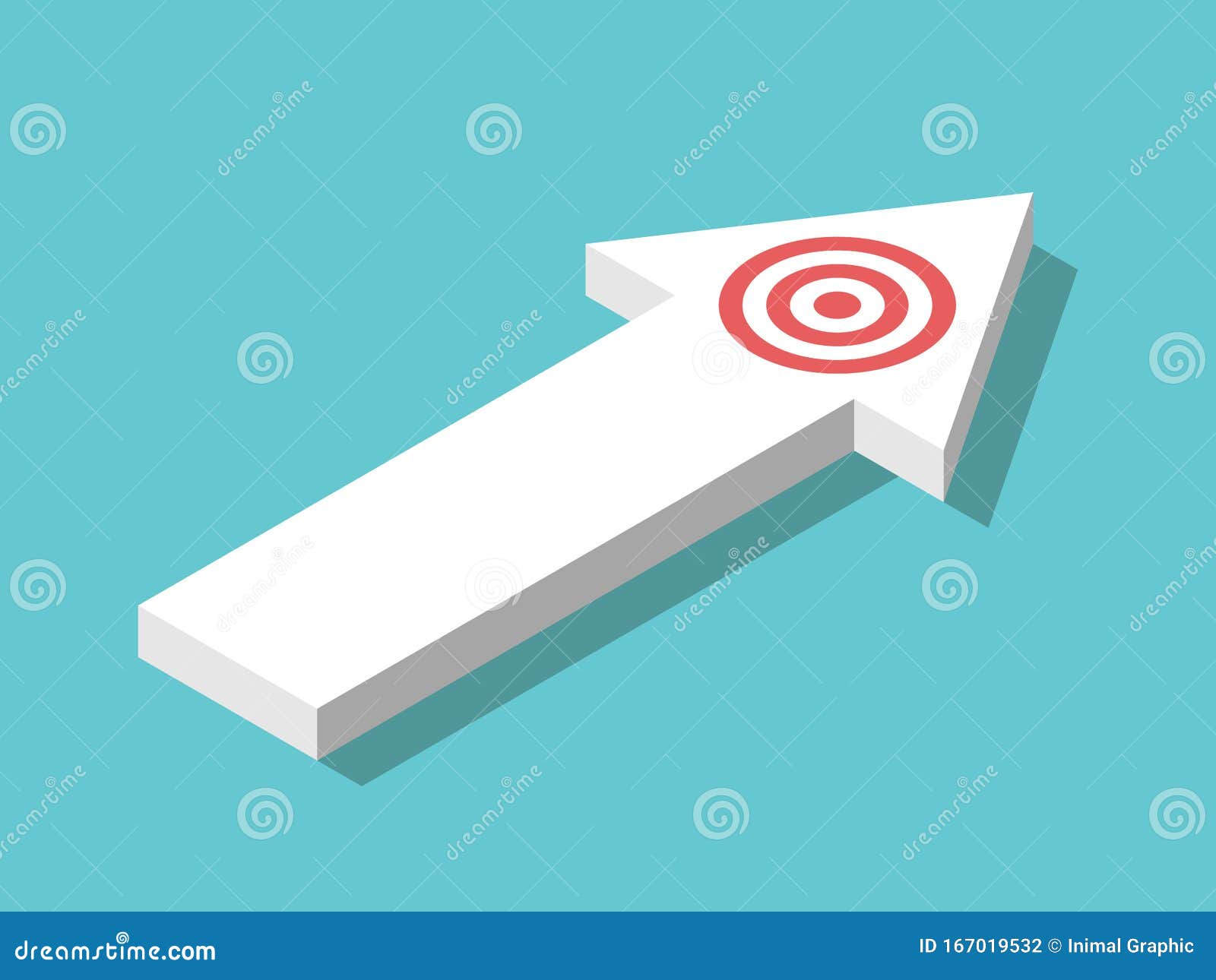 Isometric Arrow Shape, Focus Stock Vector - Illustration of ...