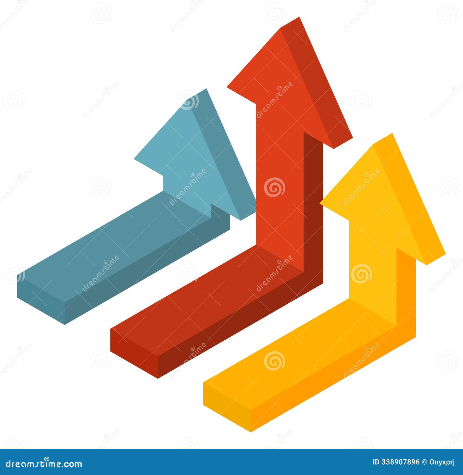 Isometric Arrows Infographic Element. Up Motion Data Stock Vector ...