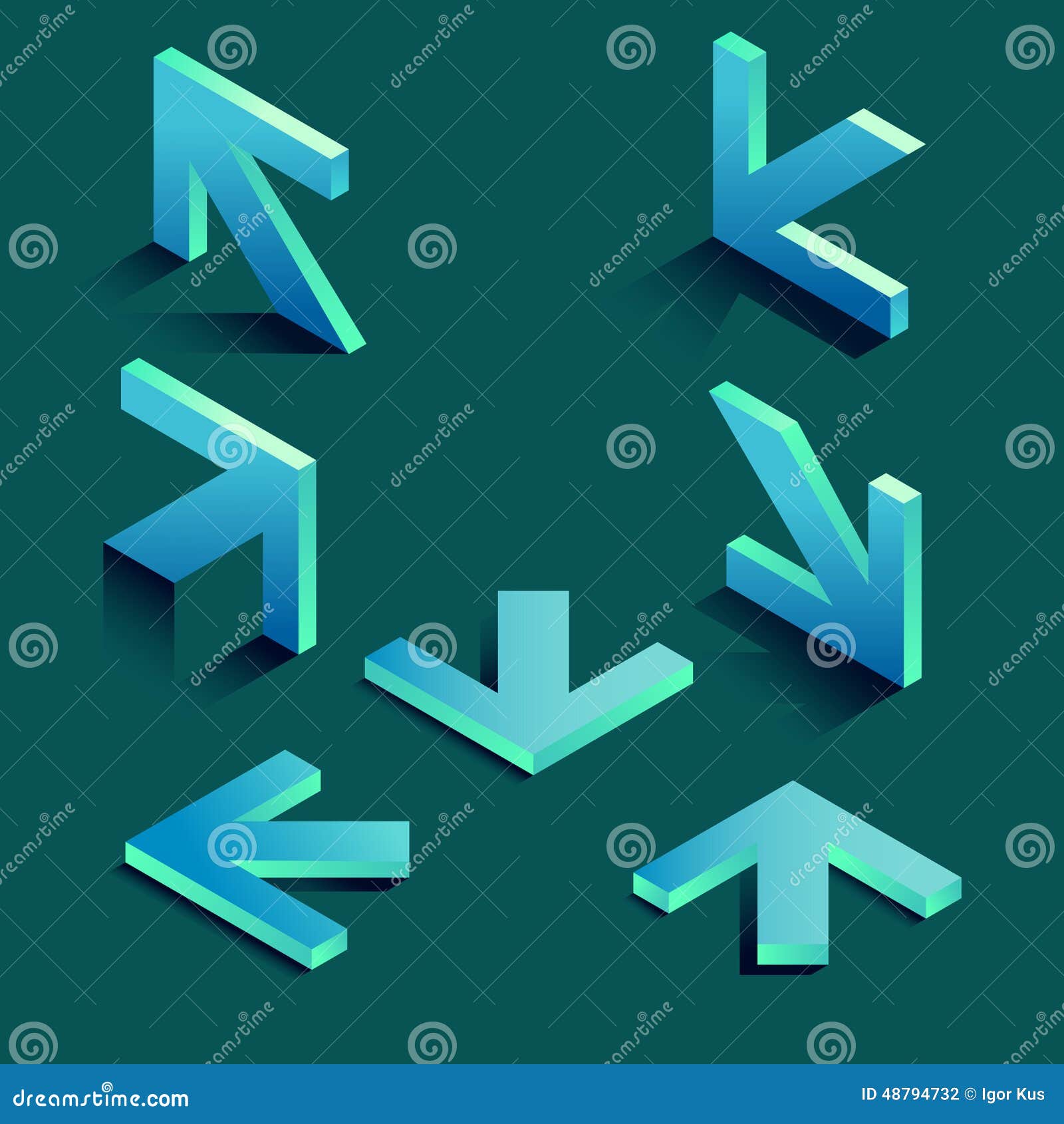 Isometric Arrows With Flowchart, Workflow Or Process Infographics. Next ...