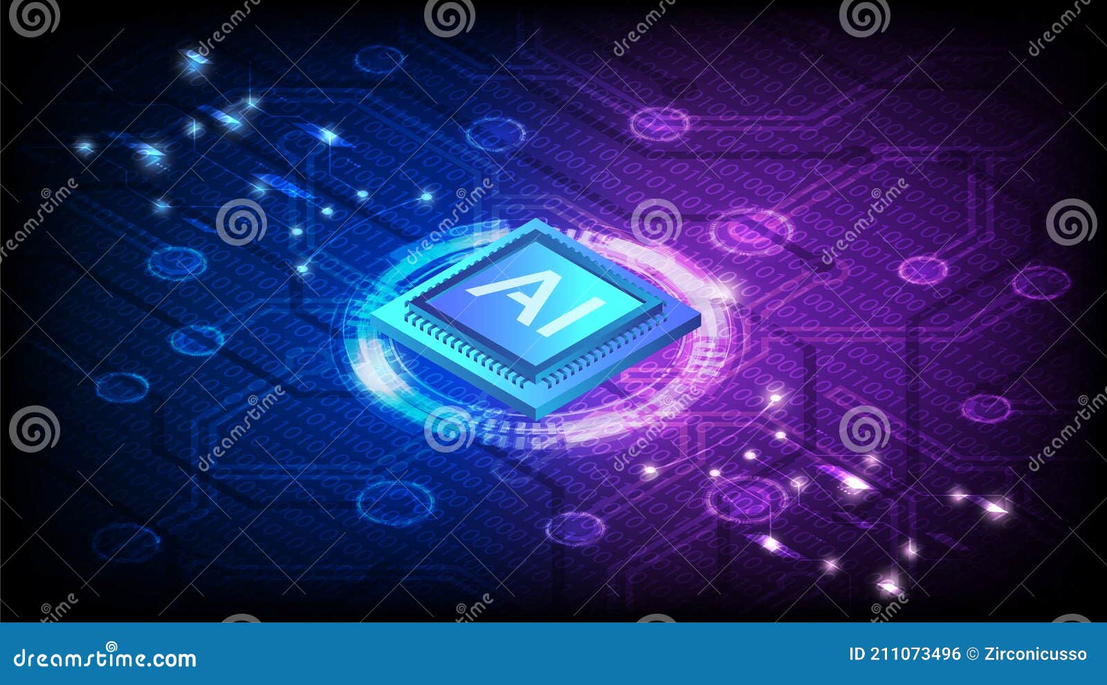 Isometric Artificial Intelligence Stock Vector - Illustration of learn, chip: 211073496
