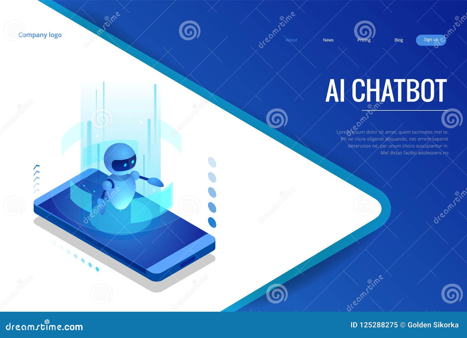 Isometric Artificial Intelligence. Chatbot and Future Marketing. AI and ...