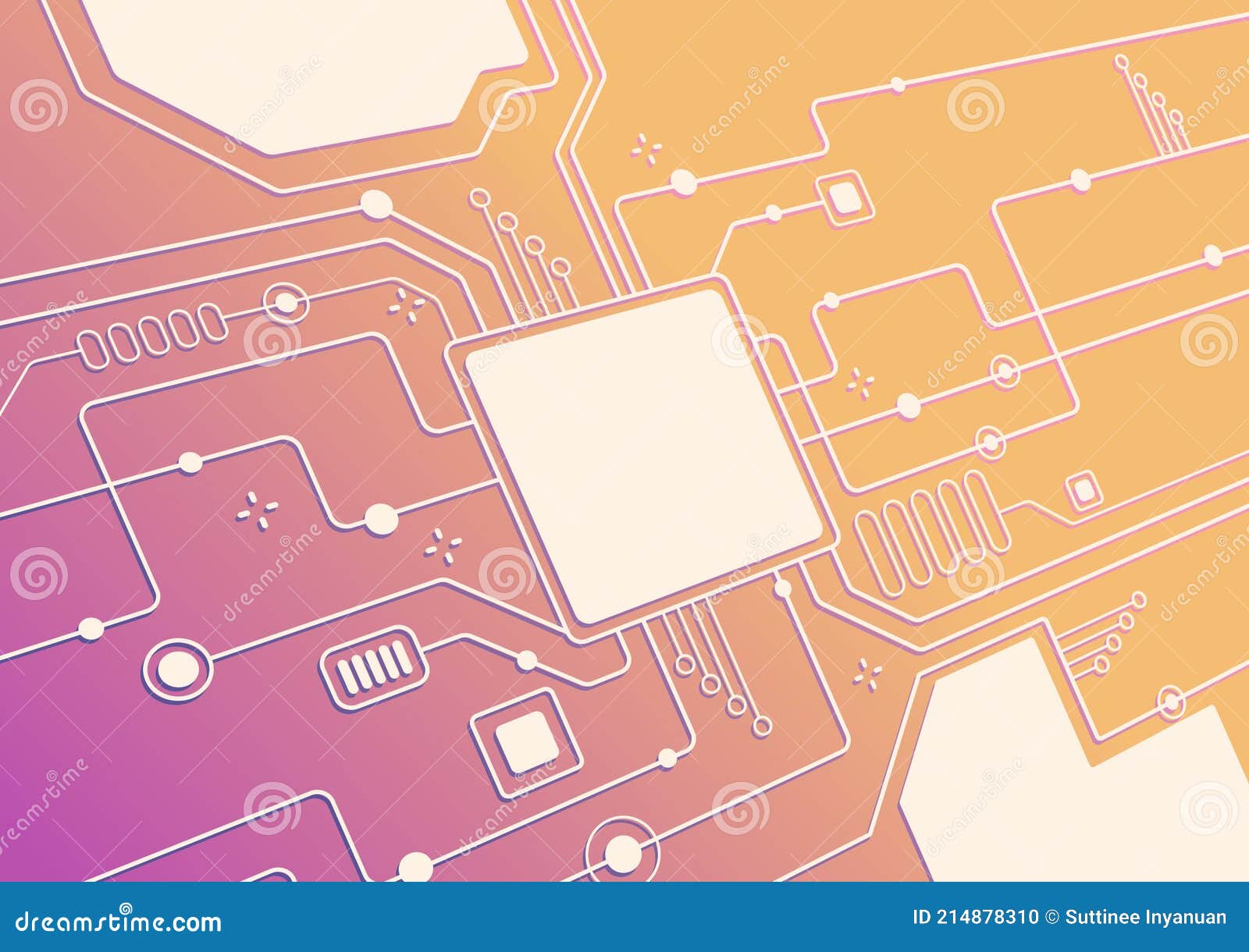 Isometric Infographic Elements with the Electric Chips. Stock Vector ...