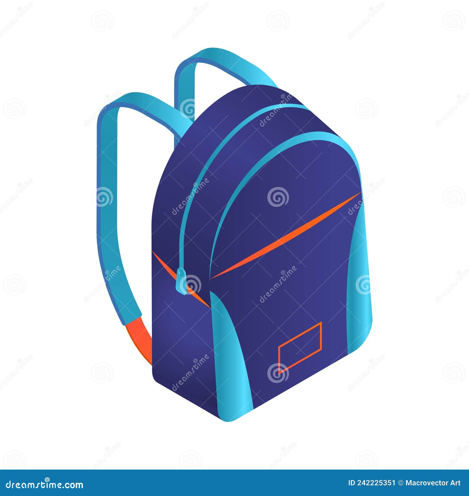 Isometric Backpack Graduation Composition Stock Vector - Illustration ...