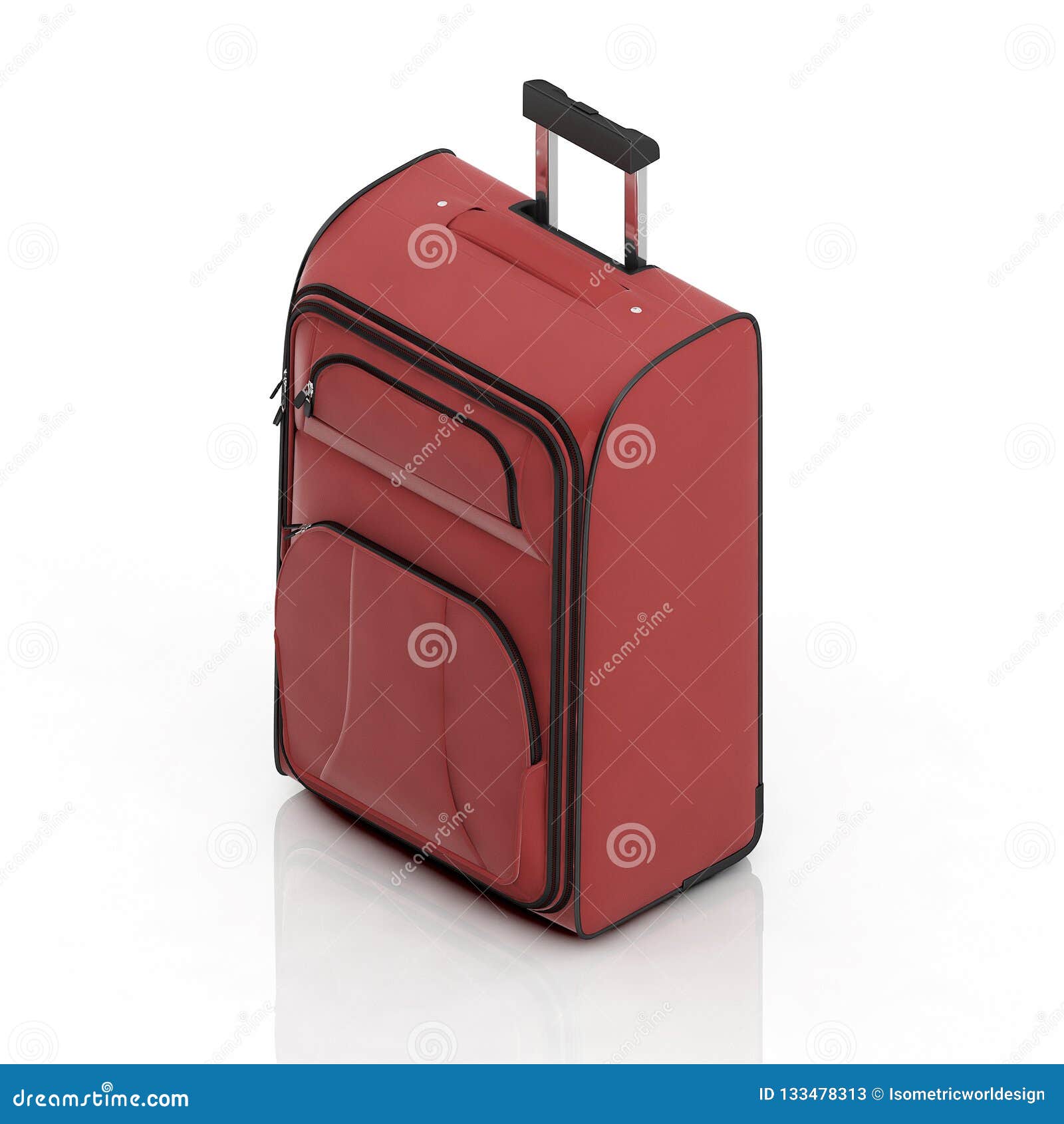 Isometric bag 3D rendering stock illustration. Illustration of holding ...