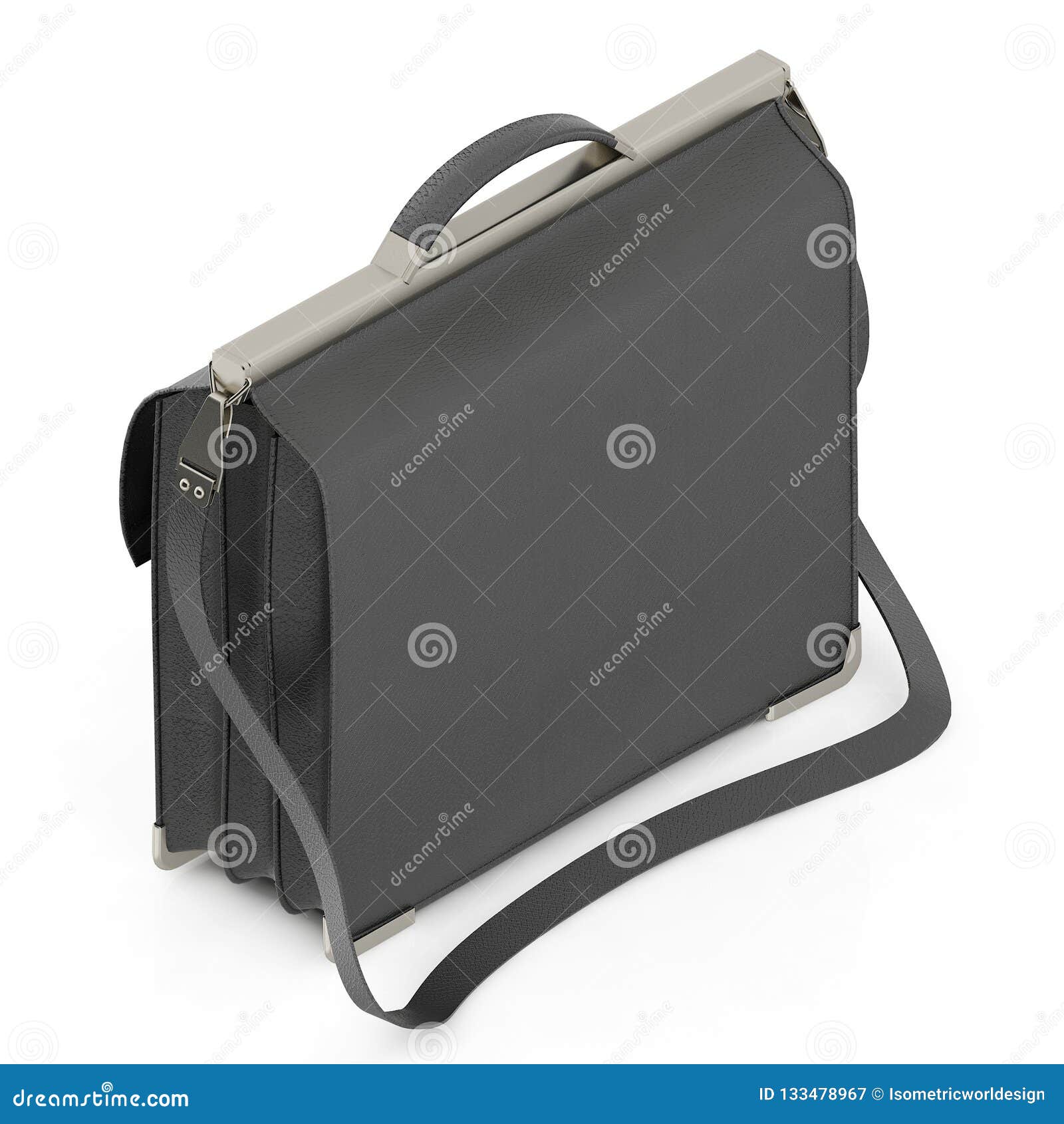 Isometric bag 3D rendering stock illustration. Illustration of baggage ...