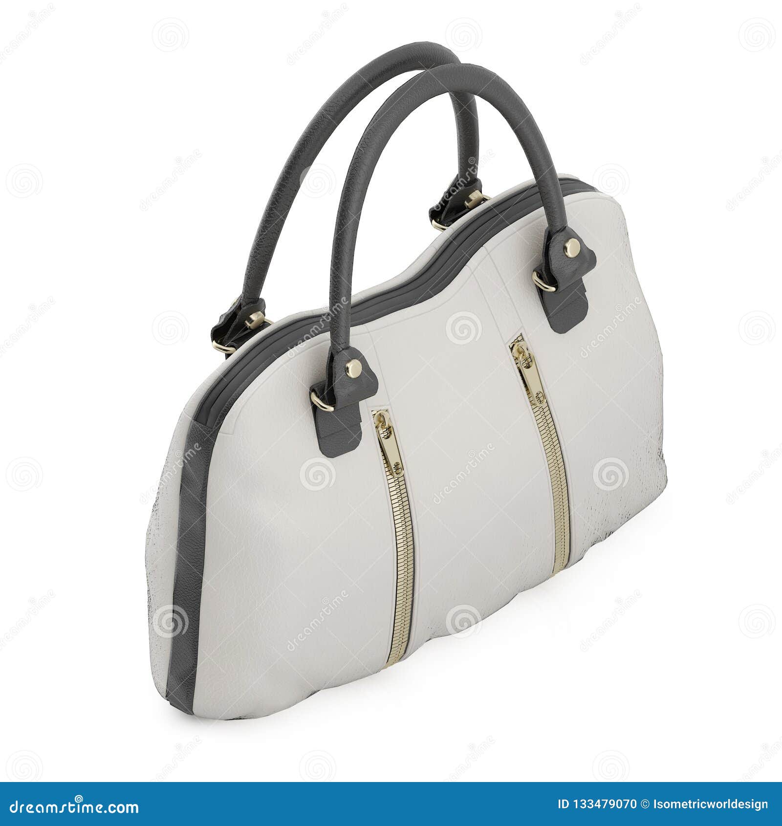 Isometric bag 3D rendering stock illustration. Illustration of holding ...