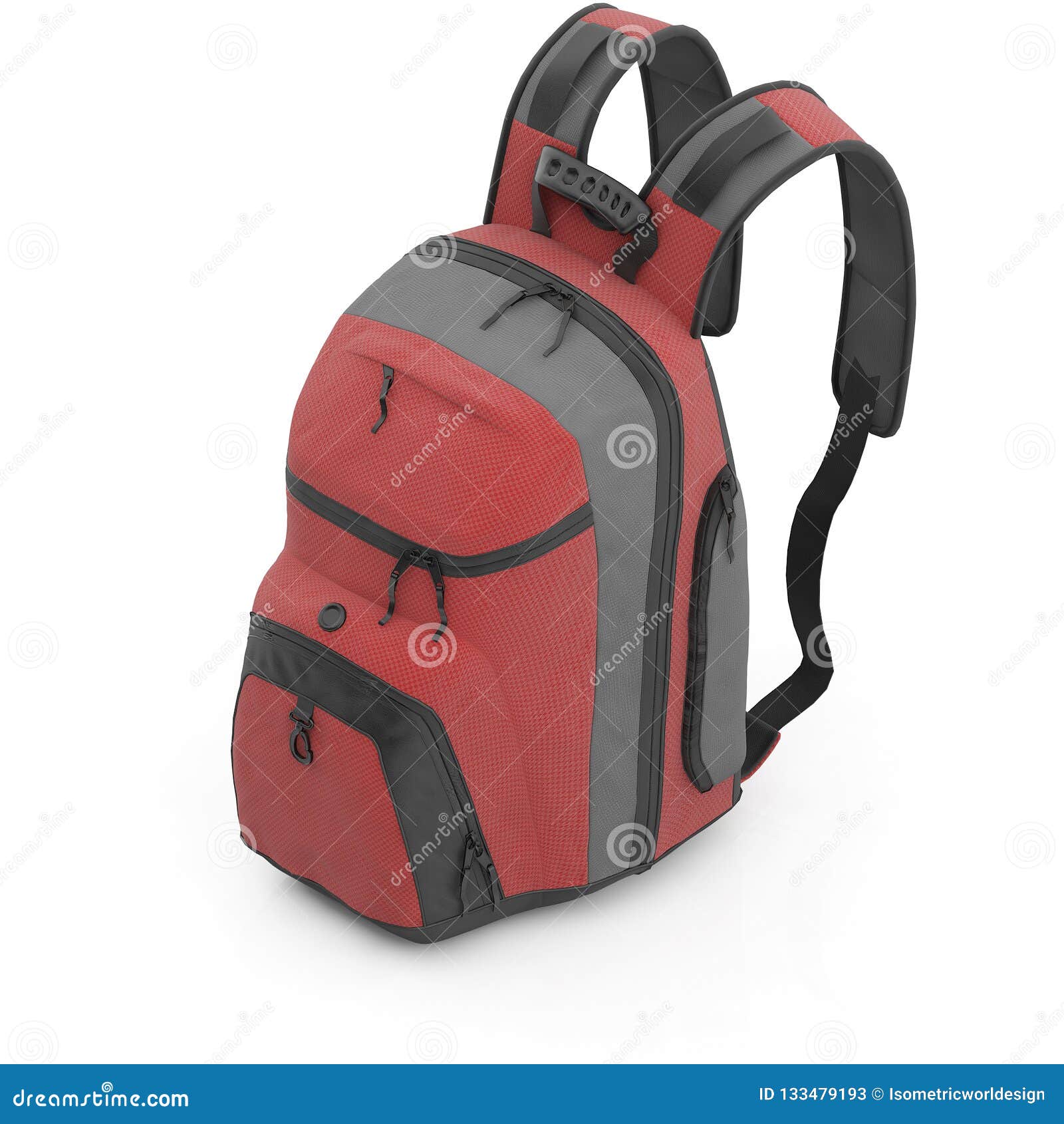 Isometric bag 3D rendering stock illustration. Illustration of elegant ...