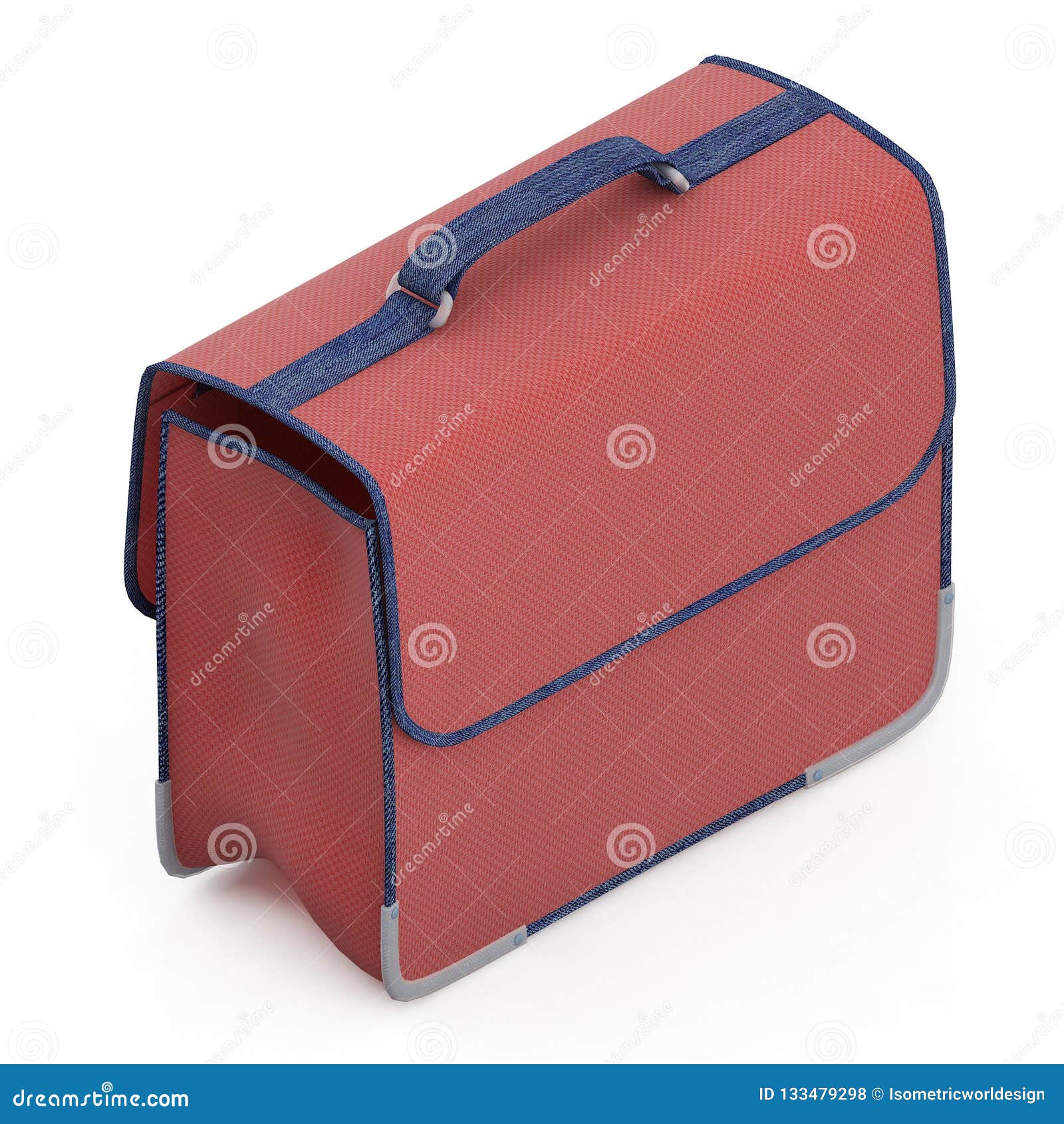 Isometric bag 3D rendering stock illustration. Illustration of compass ...