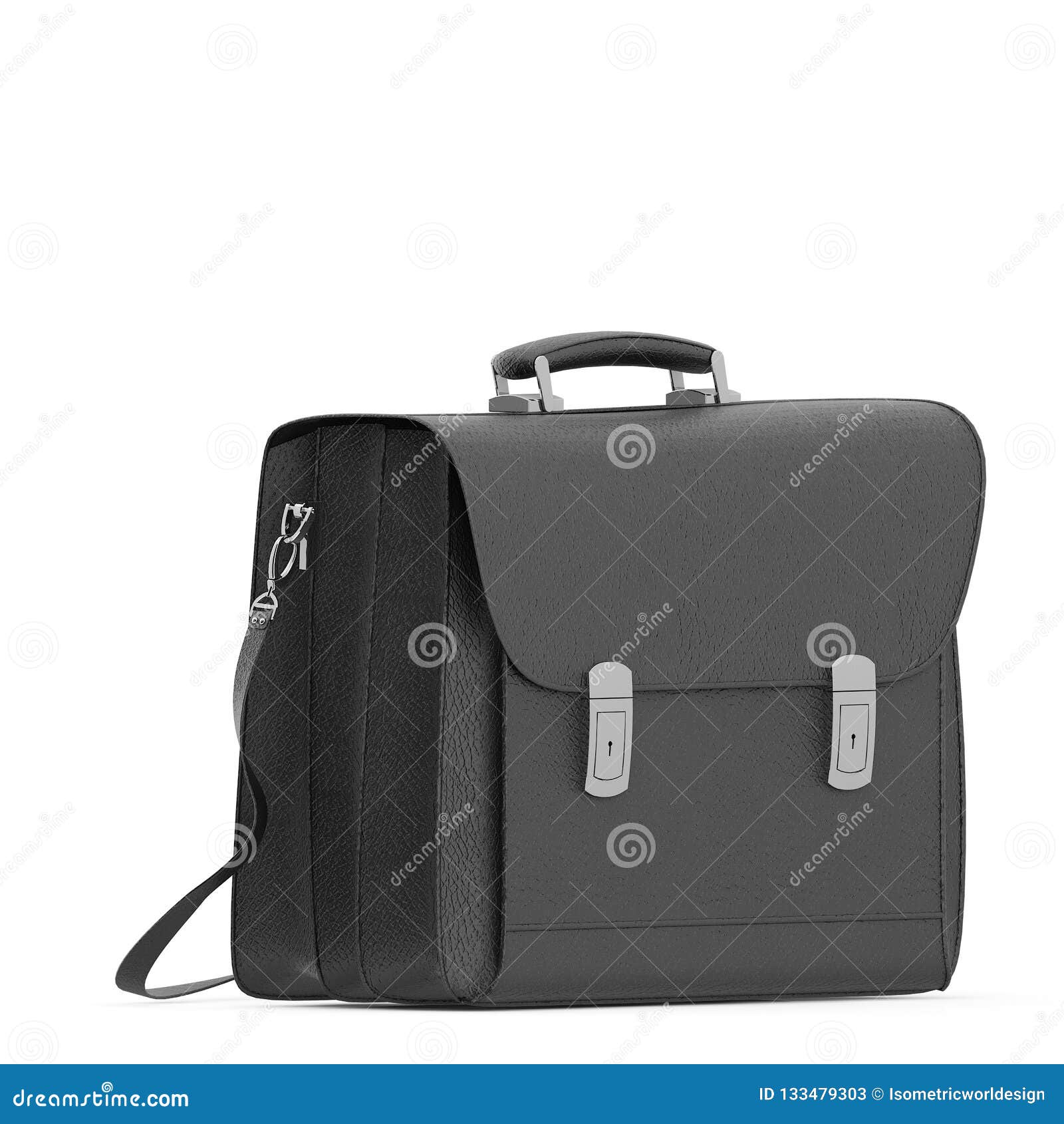 Isometric bag 3D rendering stock illustration. Illustration of compass ...