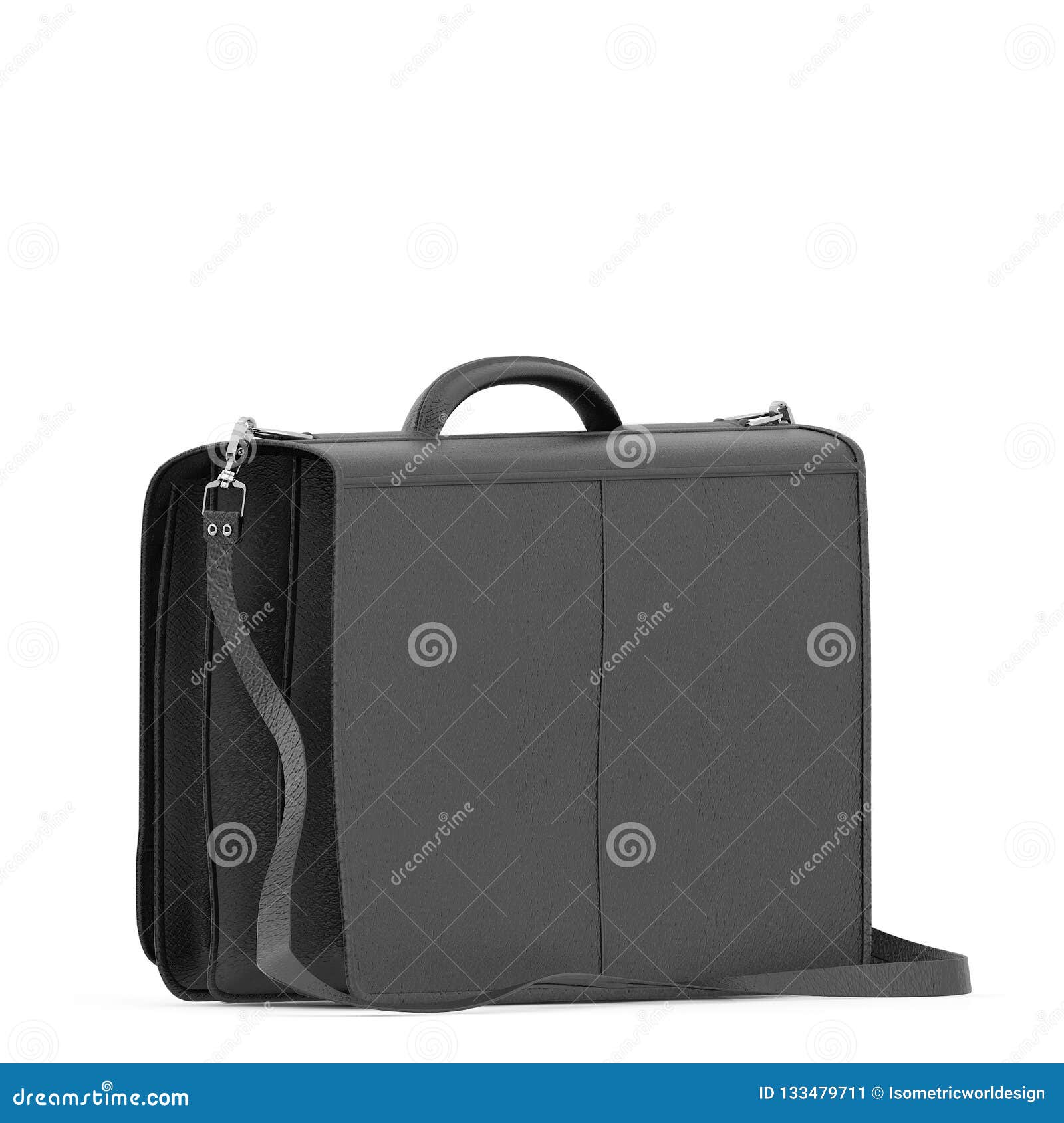 Isometric bag 3D rendering stock illustration. Illustration of compass ...