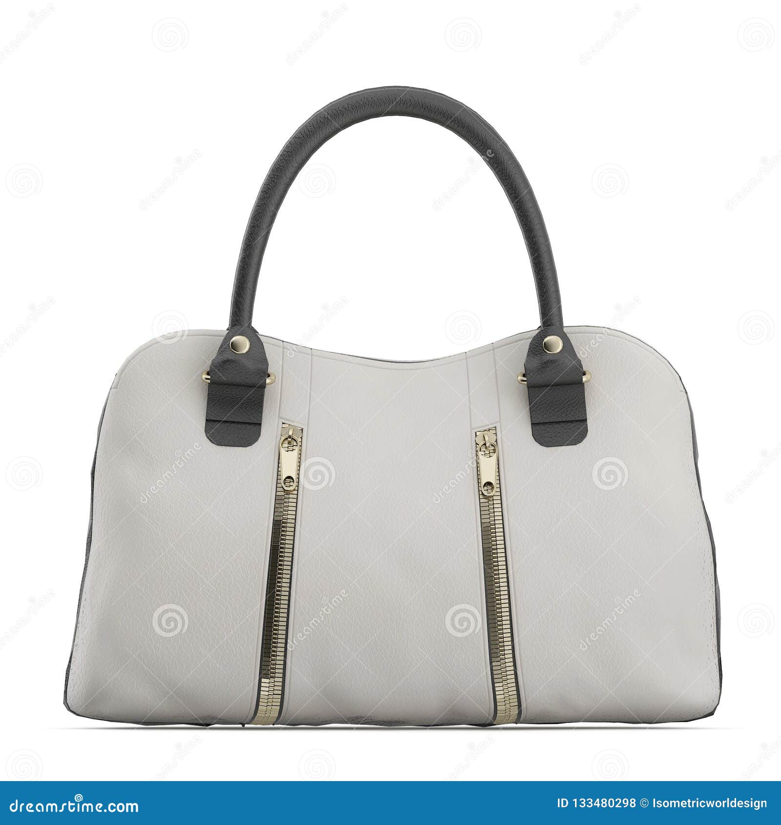 Isometric bag 3D rendering stock illustration. Illustration of handle ...