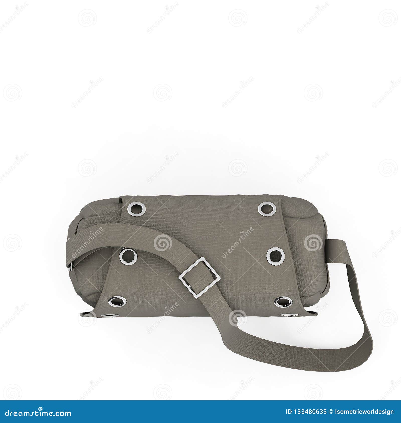 Isometric bag 3D rendering stock illustration. Illustration of baggage ...