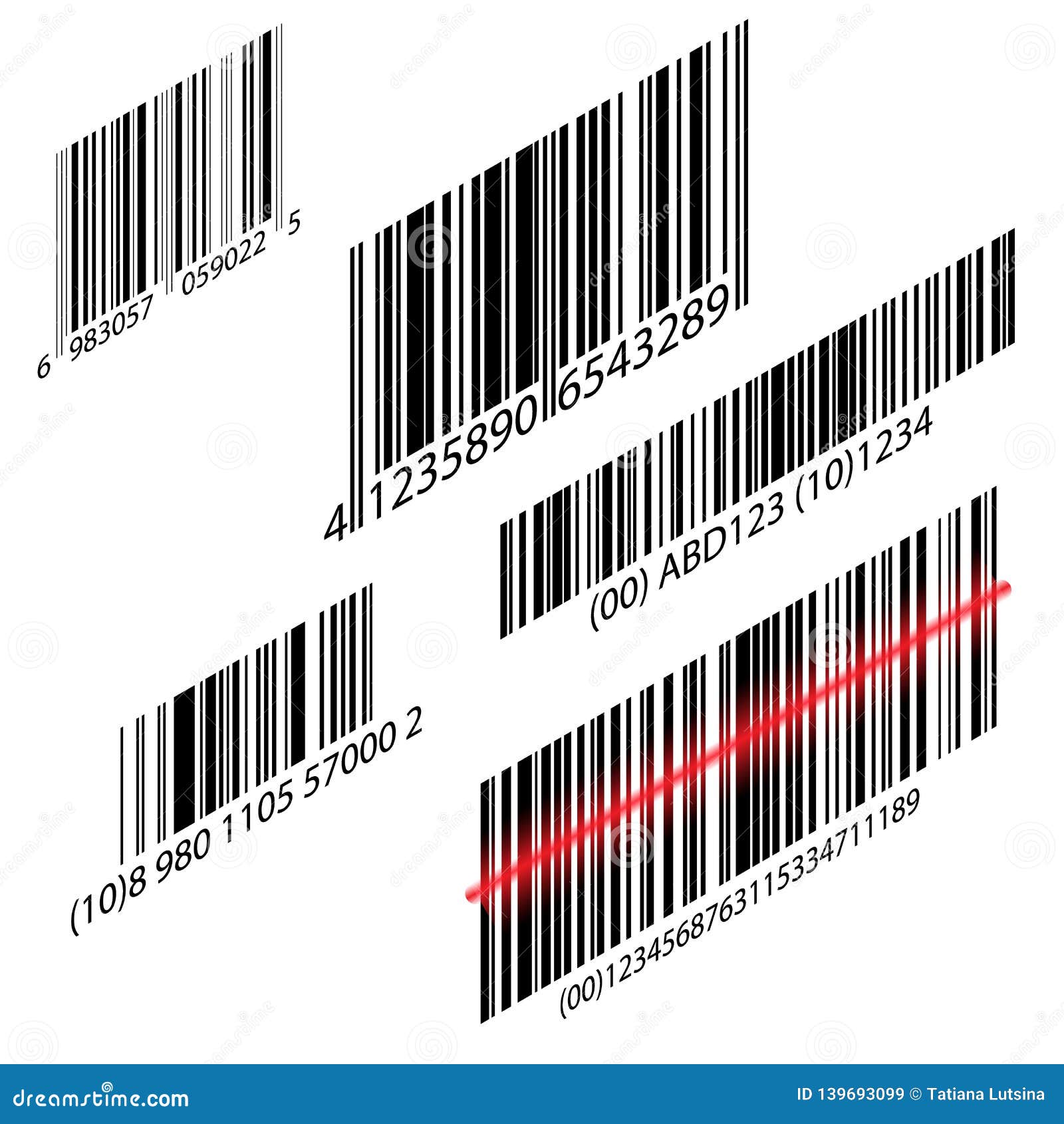 Isometric Barcode with Laser Scanning. Stock Vector - Illustration of ...
