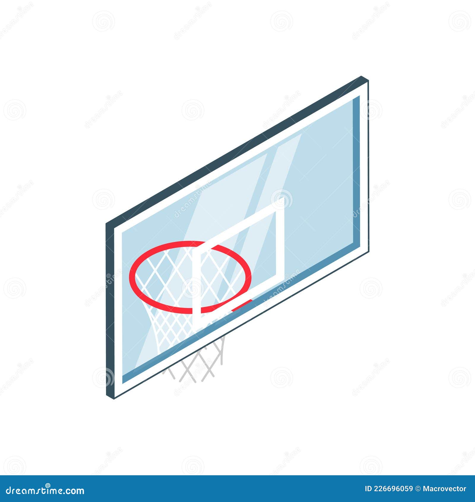 Isometric Basketball Basket Stock Vector - Illustration of active, game ...