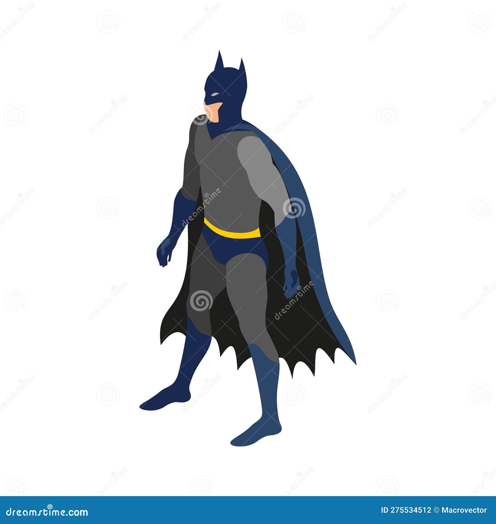 Isometric Batman Illustration Stock Vector - Illustration of warrior ...