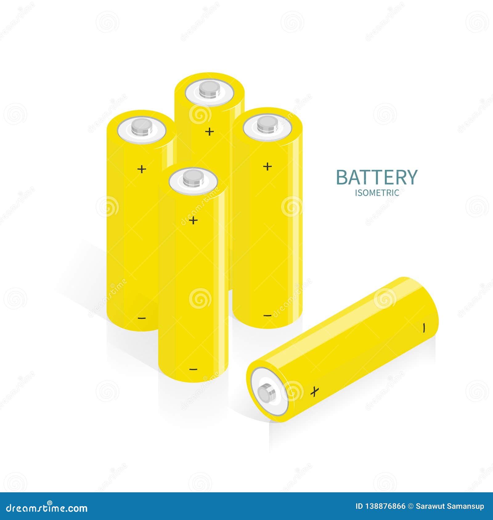 Isometric Battery AA Charger Vector Stock Vector - Illustration of ...